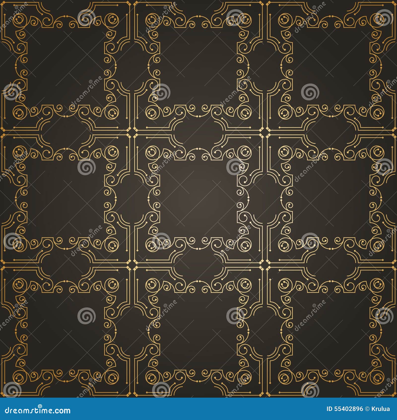 Art Deco Vintage Design of Retro Flourishes Pattern. Stock Vector ...