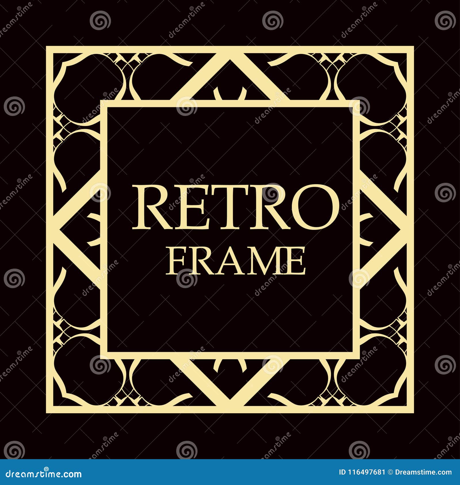 Retro ornamental frame stock vector. Illustration of elegant - 116497681