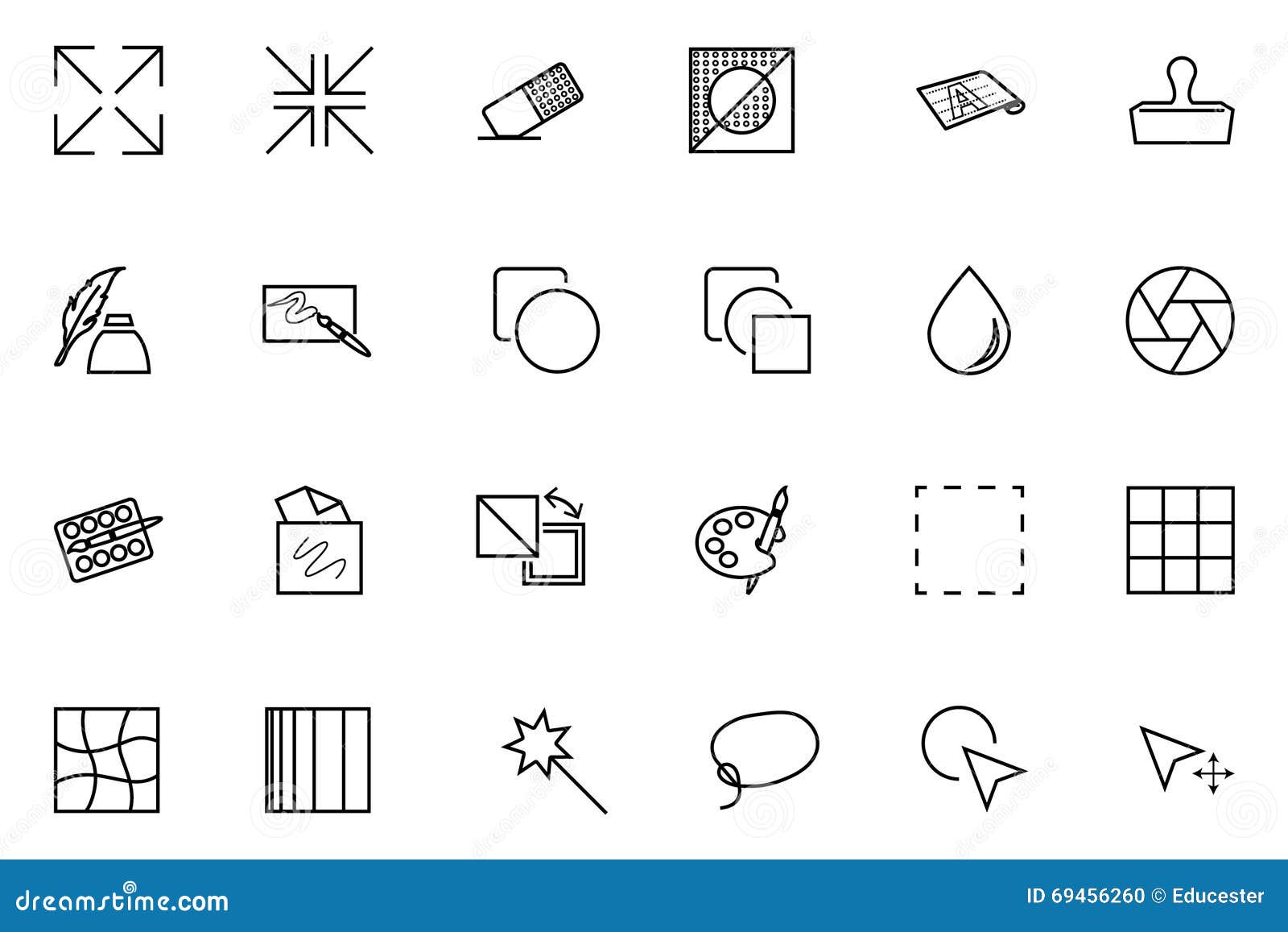 Art Design and Development Vector Icons 2 Stock Illustration ...