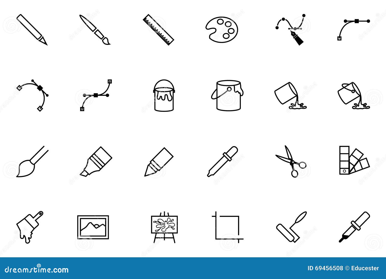 Art Design and Development Vector Icons 1 Stock Illustration ...