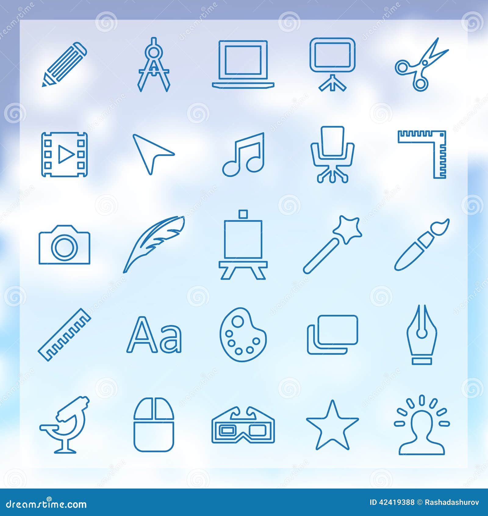 25 art, design icons set stock vector. Illustration of collection ...