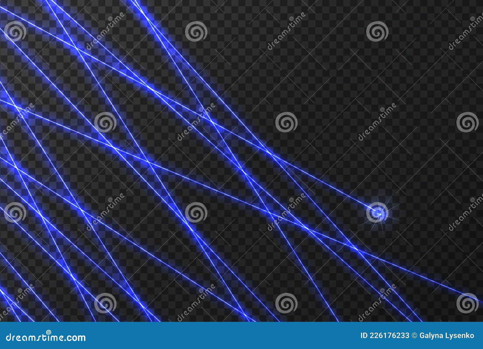 Intersecting Glowing Laser Security Beams On A Dark Background.Art ...