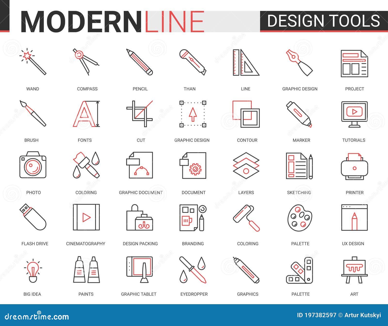 Icons Vector Illustration Of Multimedia Symbols | CartoonDealer.com ...