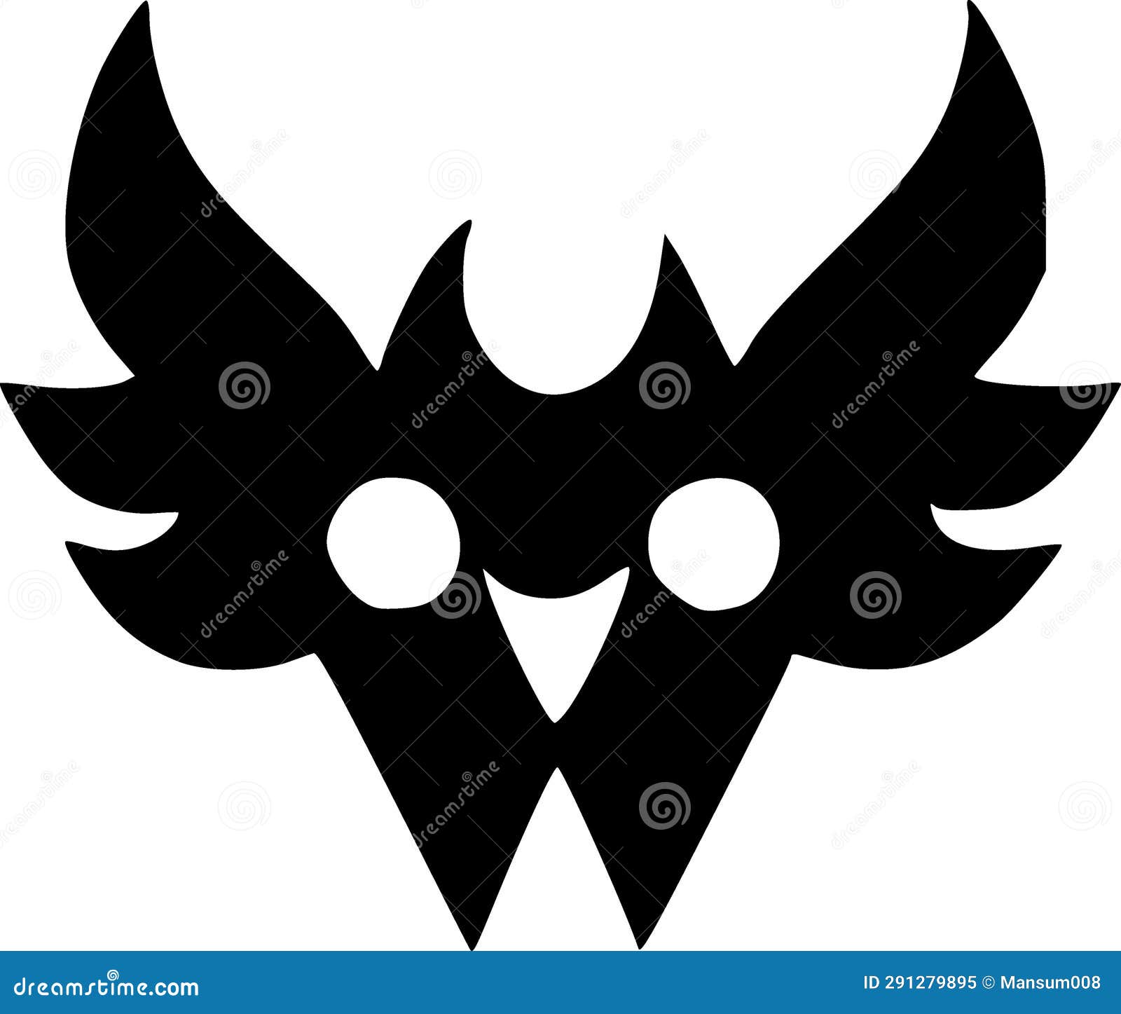 Devil Horns Icon on White Background Stock Illustration - Illustration ...