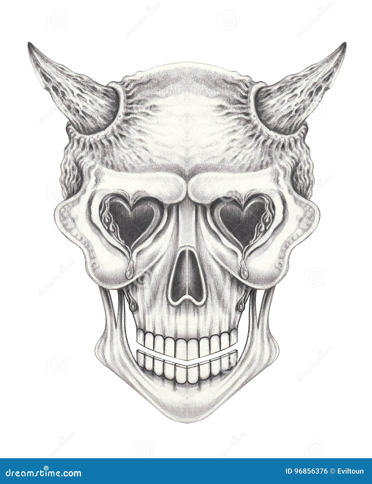 Art Devil Skull. Stock Photography | CartoonDealer.com #96856376