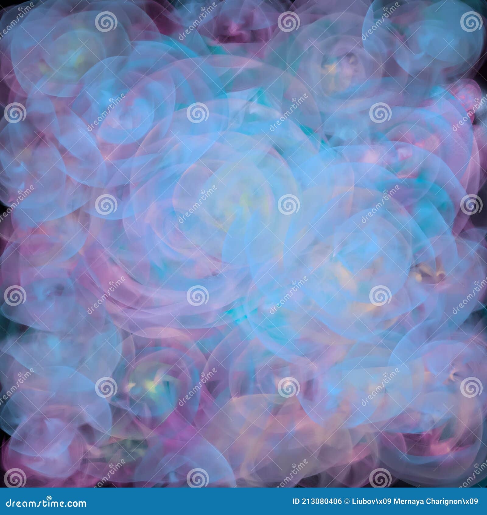 Art Digital Image of Blurred Background with Blue Circles and ...