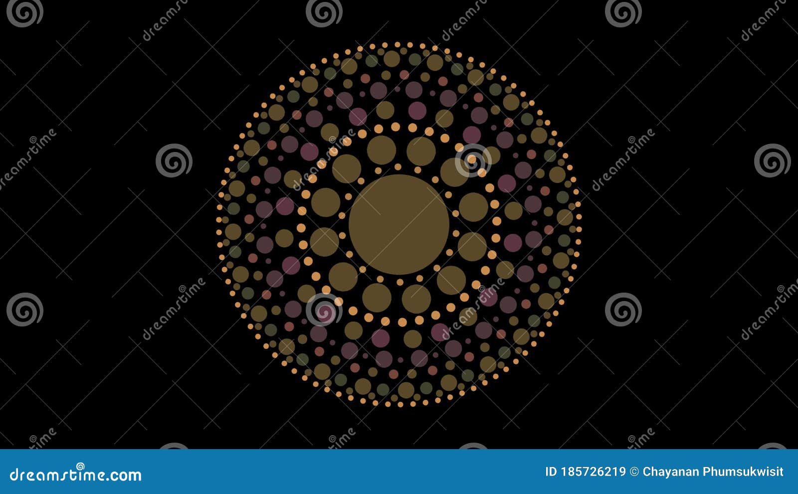 Art Dot Fade Circle and Outside Small Circle Multi Earthware Tone Stock ...