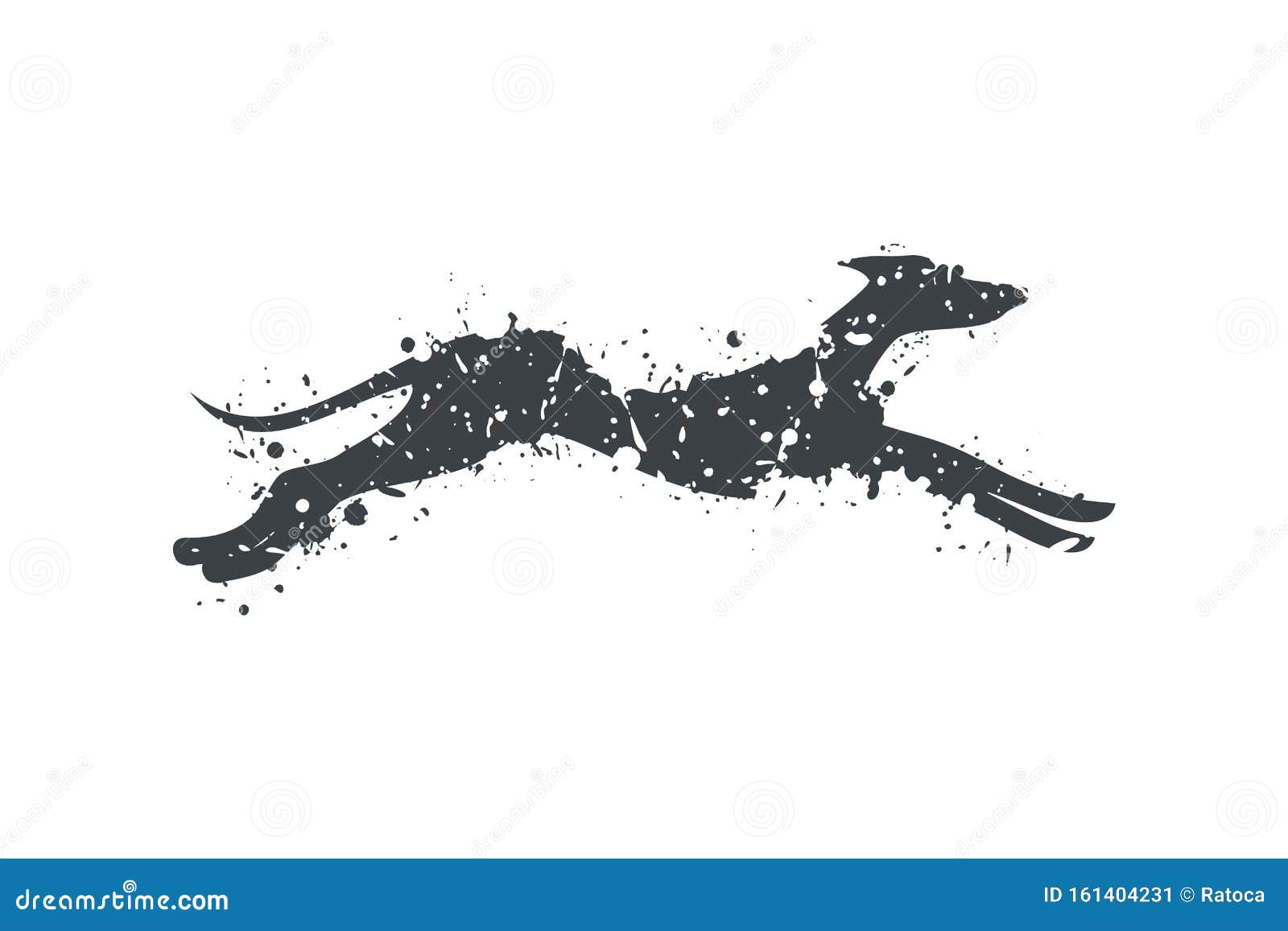 Art draw running dog stock vector. Illustration of hound - 161404231