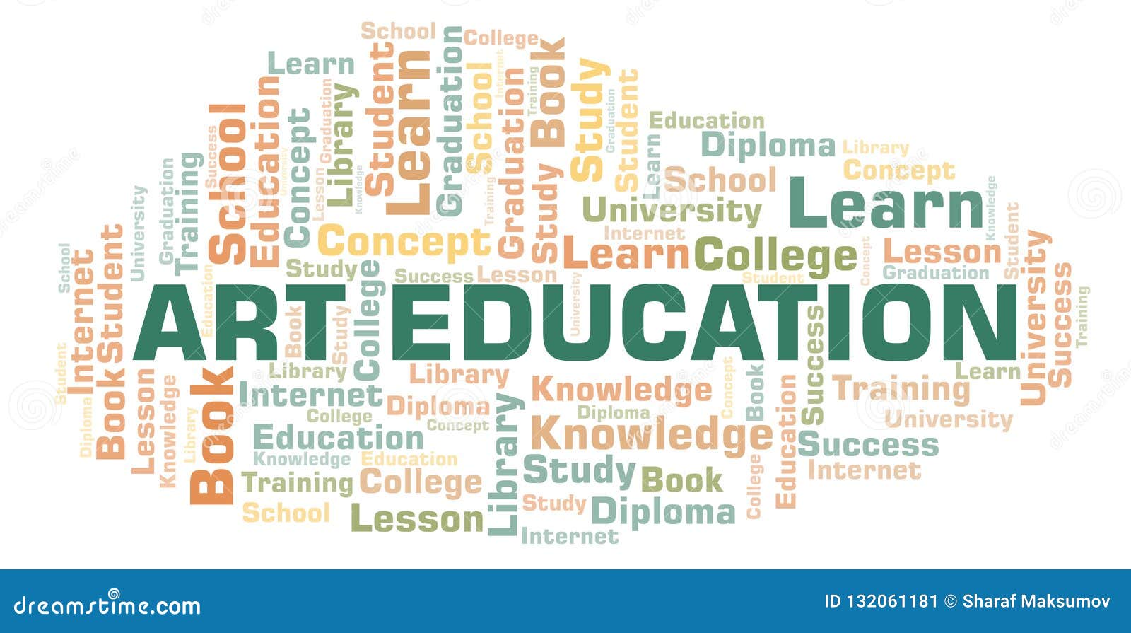 Art Education word cloud stock illustration. Illustration of study ...