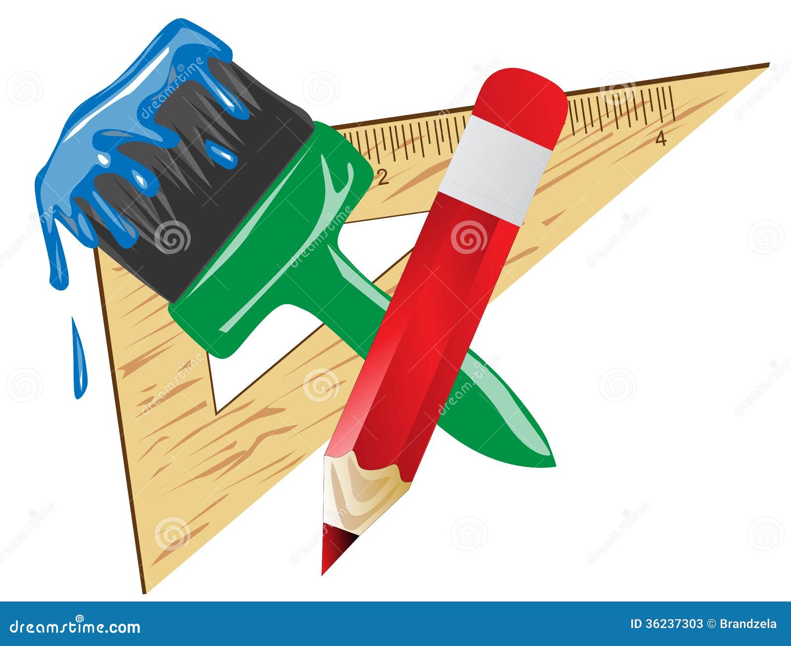Art Equipment Vector Illustration Stock Vector - Illustration of ...