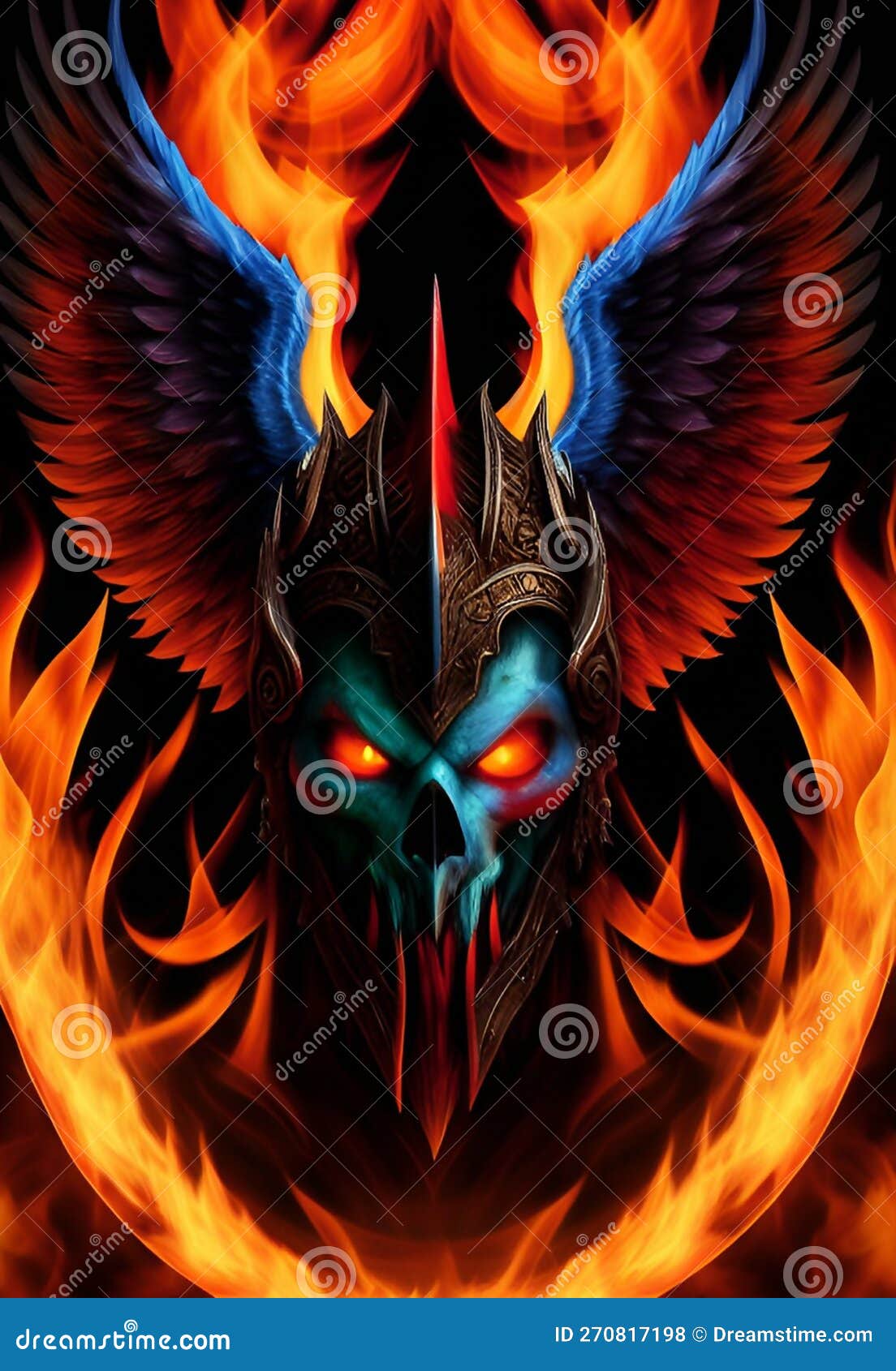 Evil Monster in the Hell , Ai Generated Stock Illustration ...