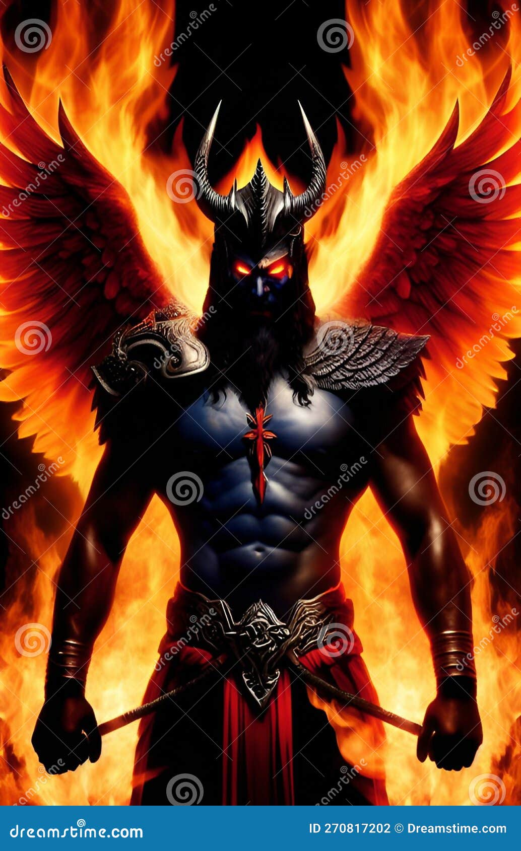 Evil Monster in the Hell , Ai Generated Stock Illustration ...