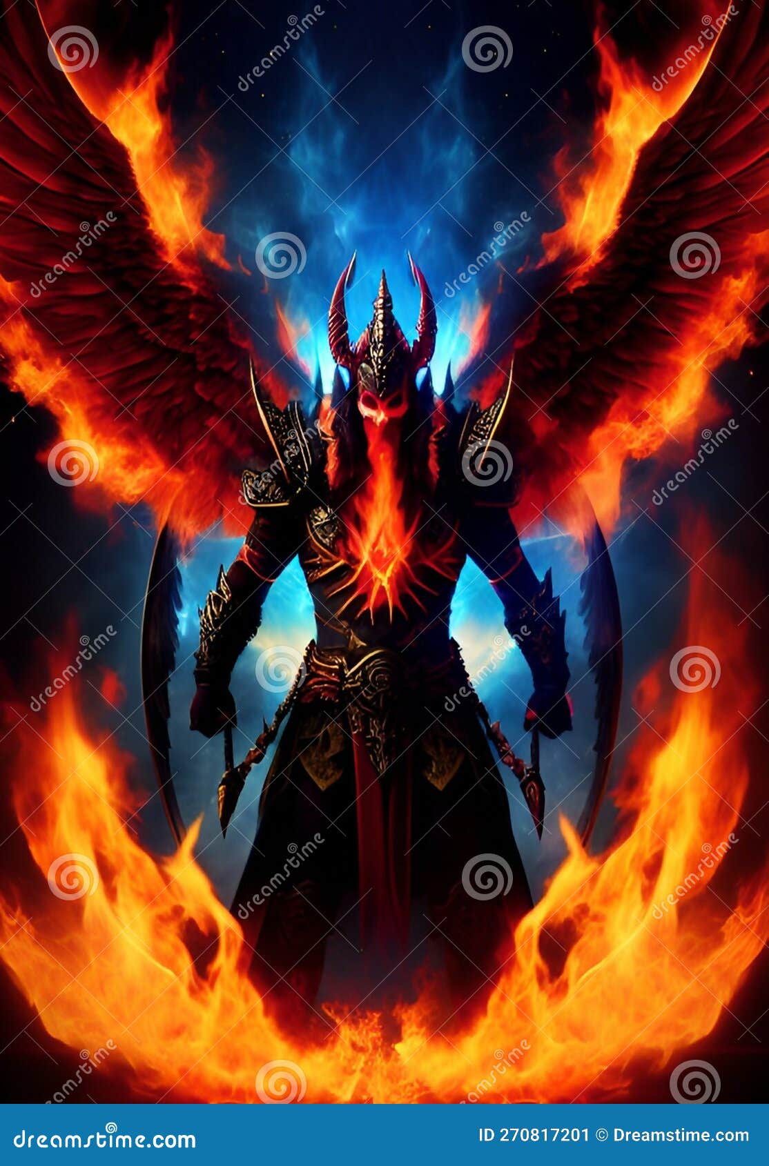 Evil Monster in the Hell , Ai Generated Stock Illustration ...