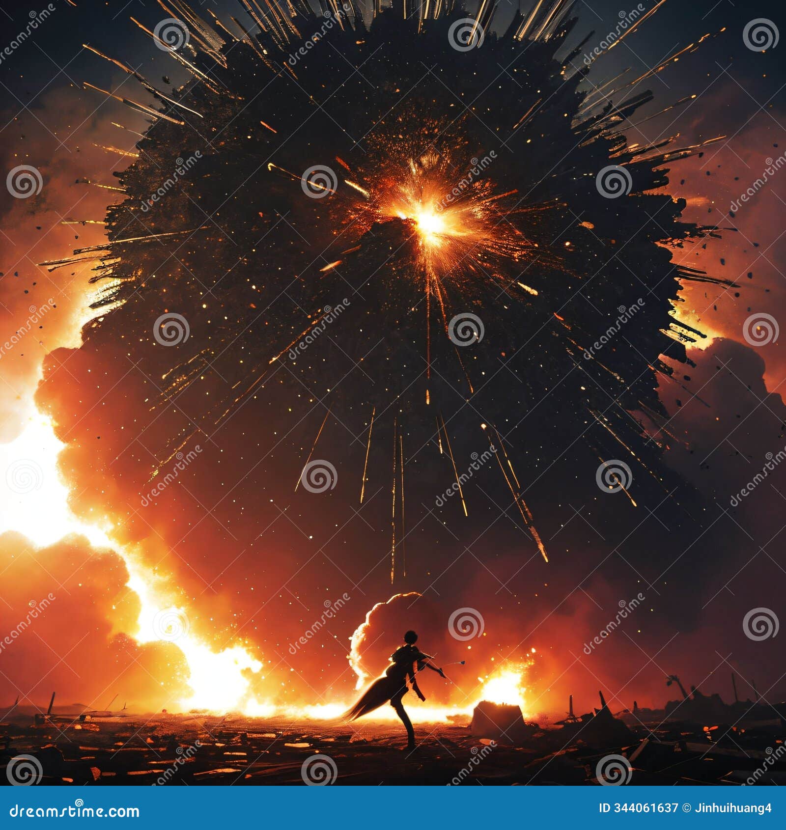 The Art of Explosion stock image. Image of fire, event - 344061637