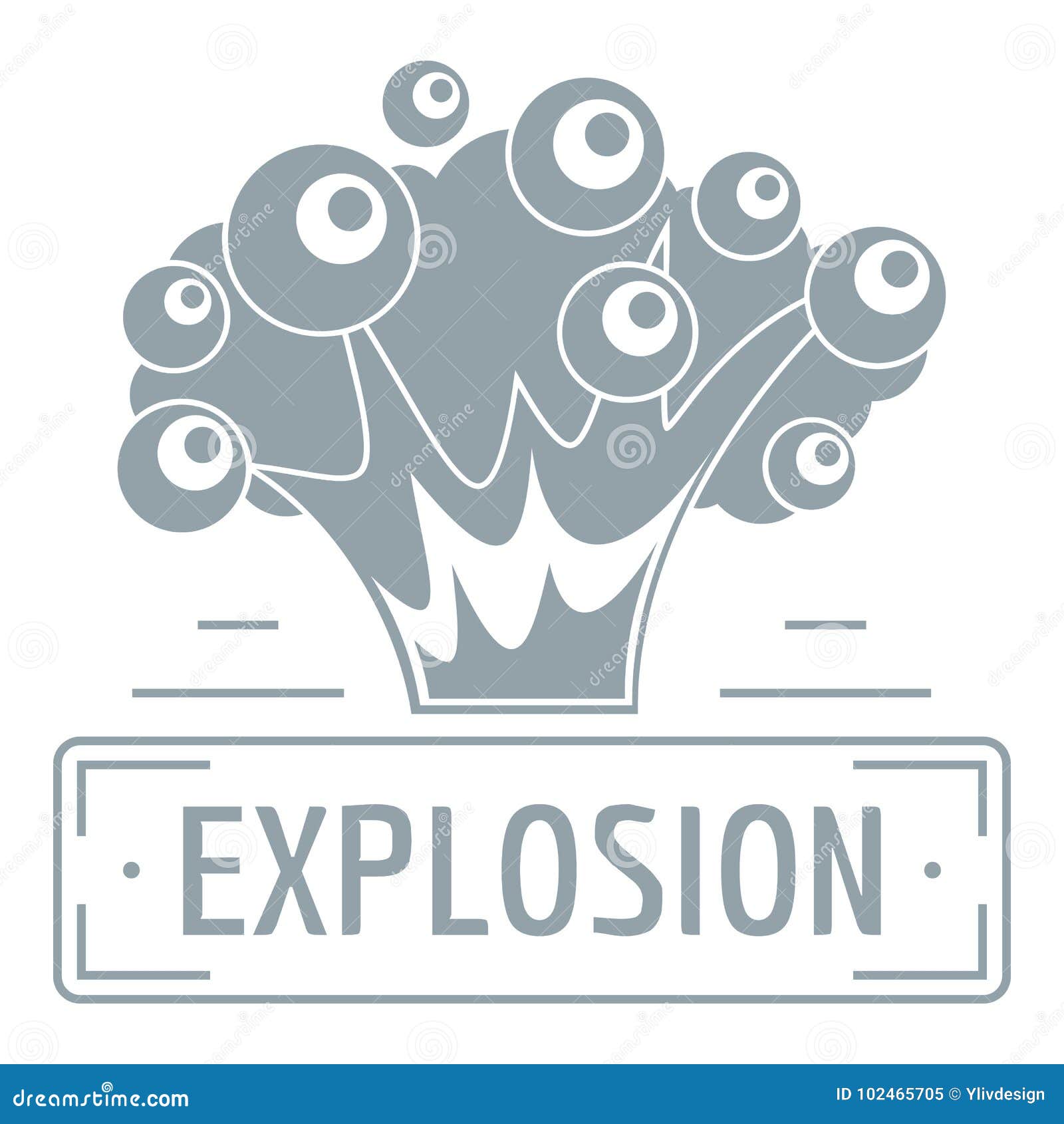 Art Explosion Logo, Simple Gray Style Stock Vector - Illustration of ...