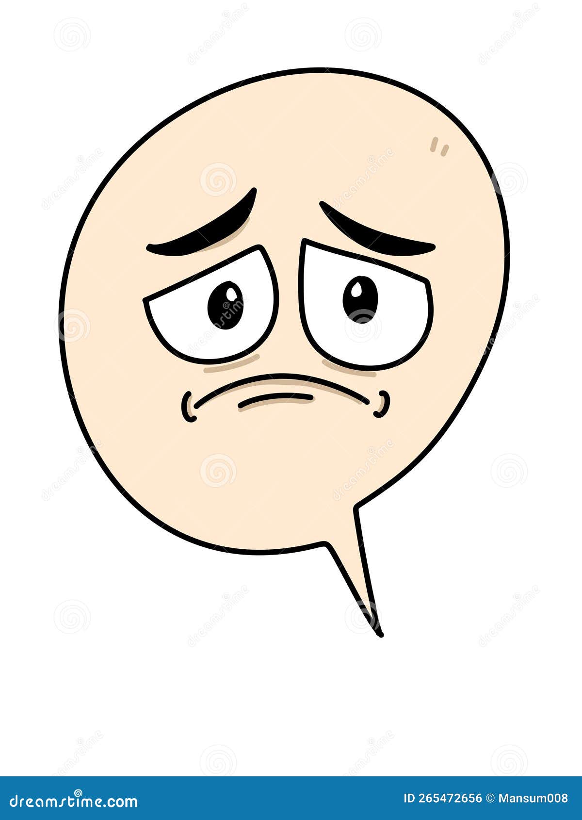 Face Cartoon on White Background Stock Illustration - Illustration of ...