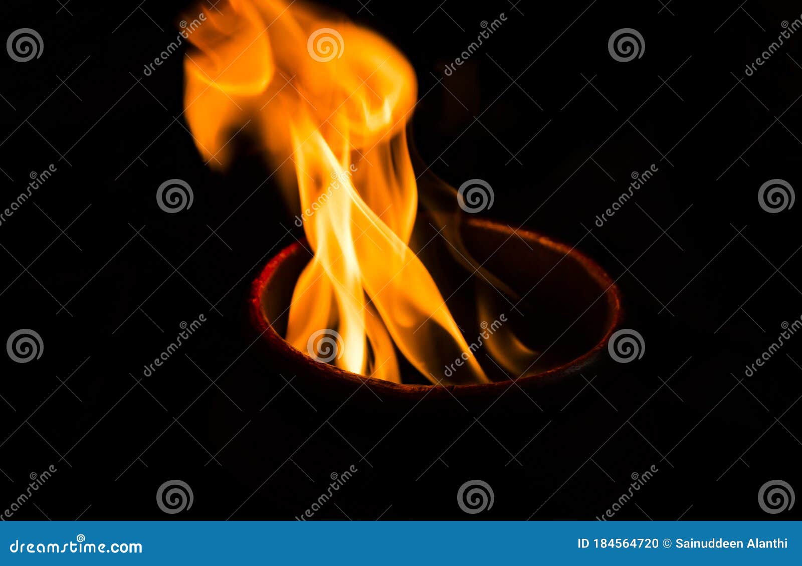 Art of Fire and the Mud Pot Stock Photo - Image of creativity ...