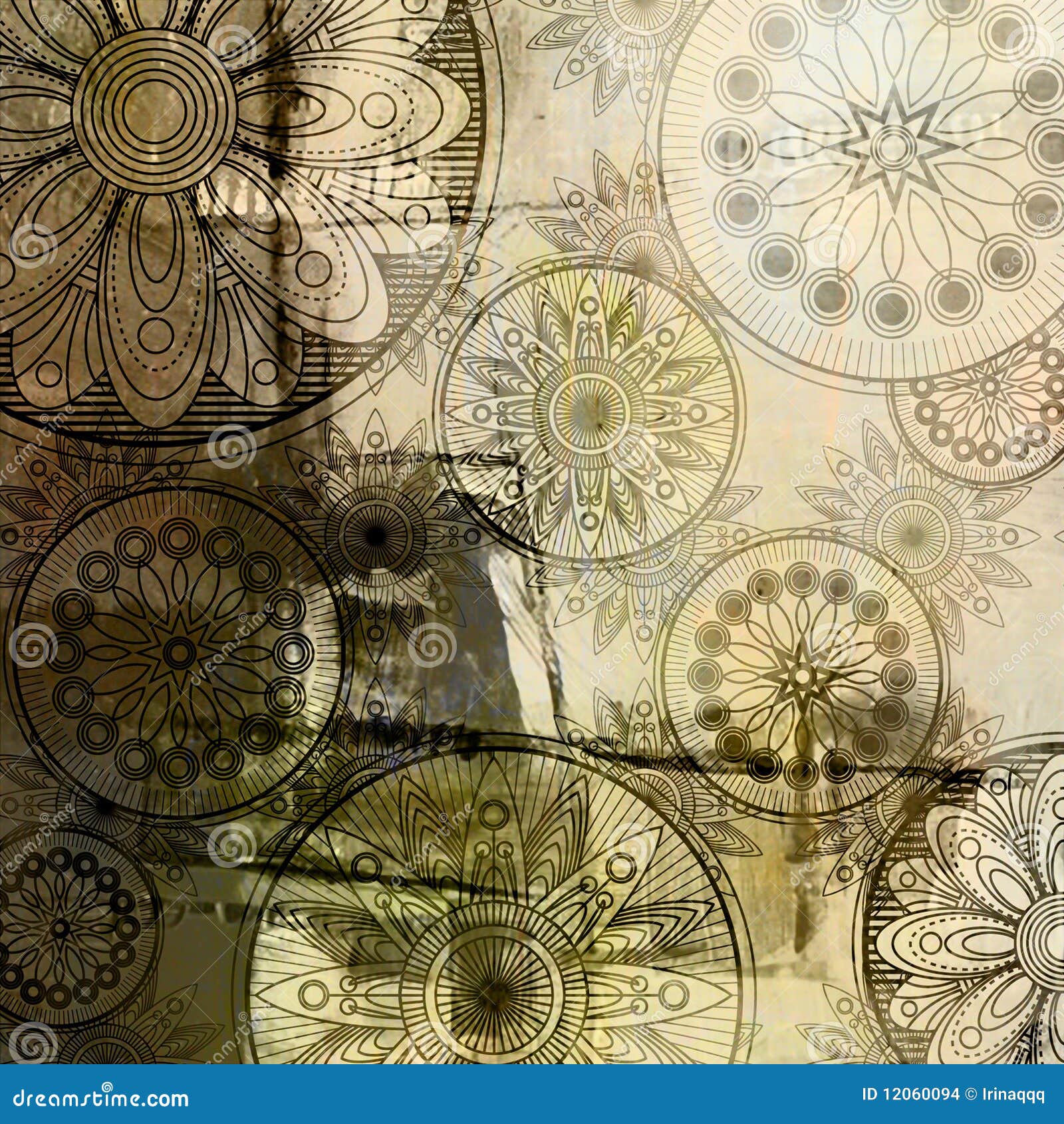 Art Floral Grunge Background Pattern Stock Illustration - Illustration ...