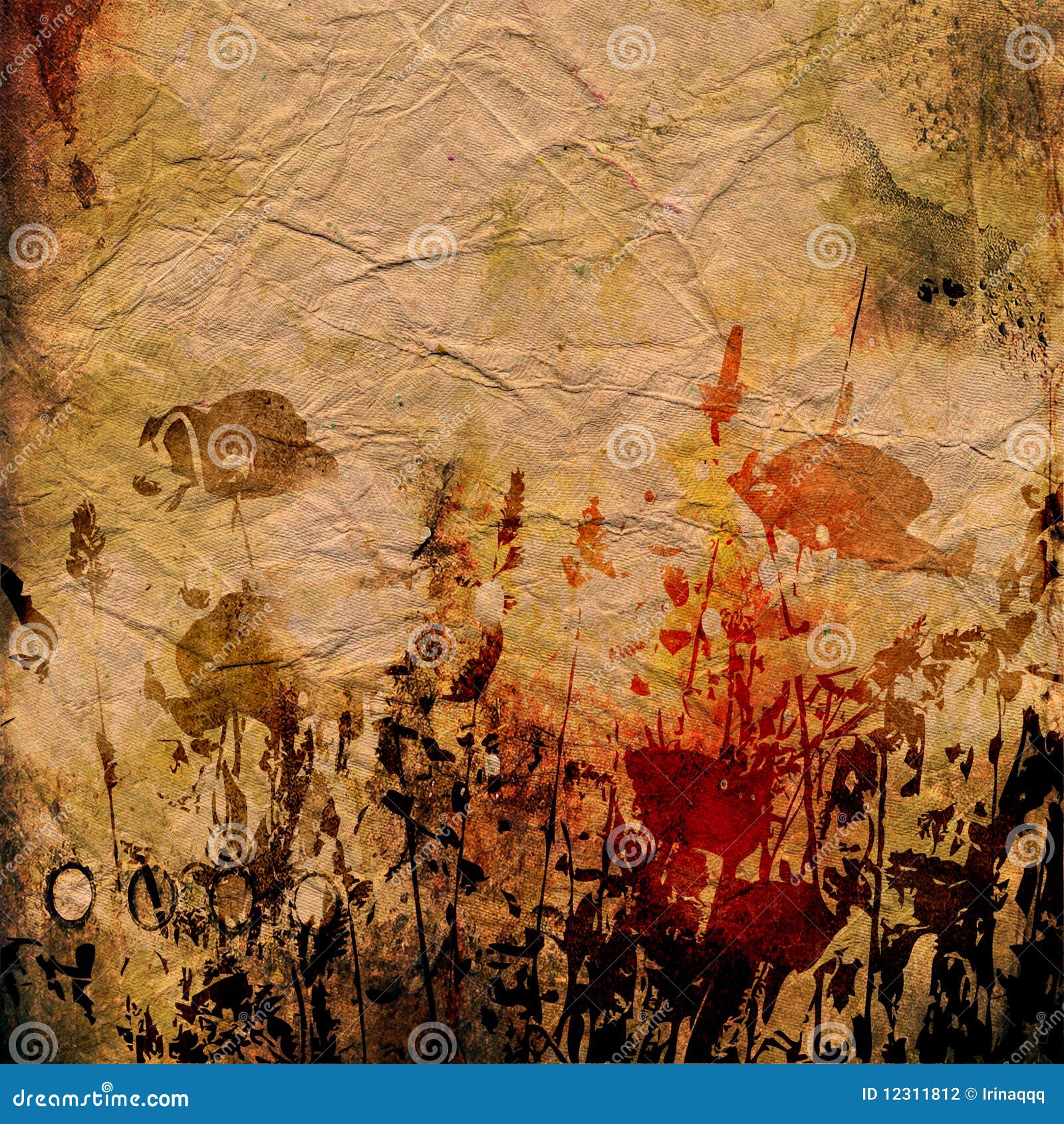 Art Floral Vintage Paper Background Stock Illustration - Illustration ...