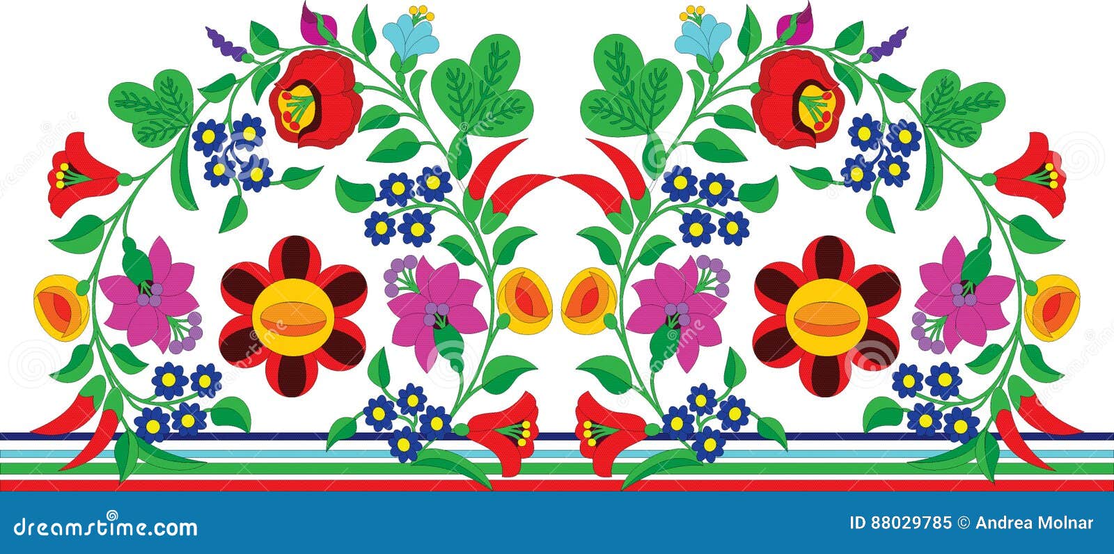 Art folklorique hongrois illustration de vecteur. Illustration du ...