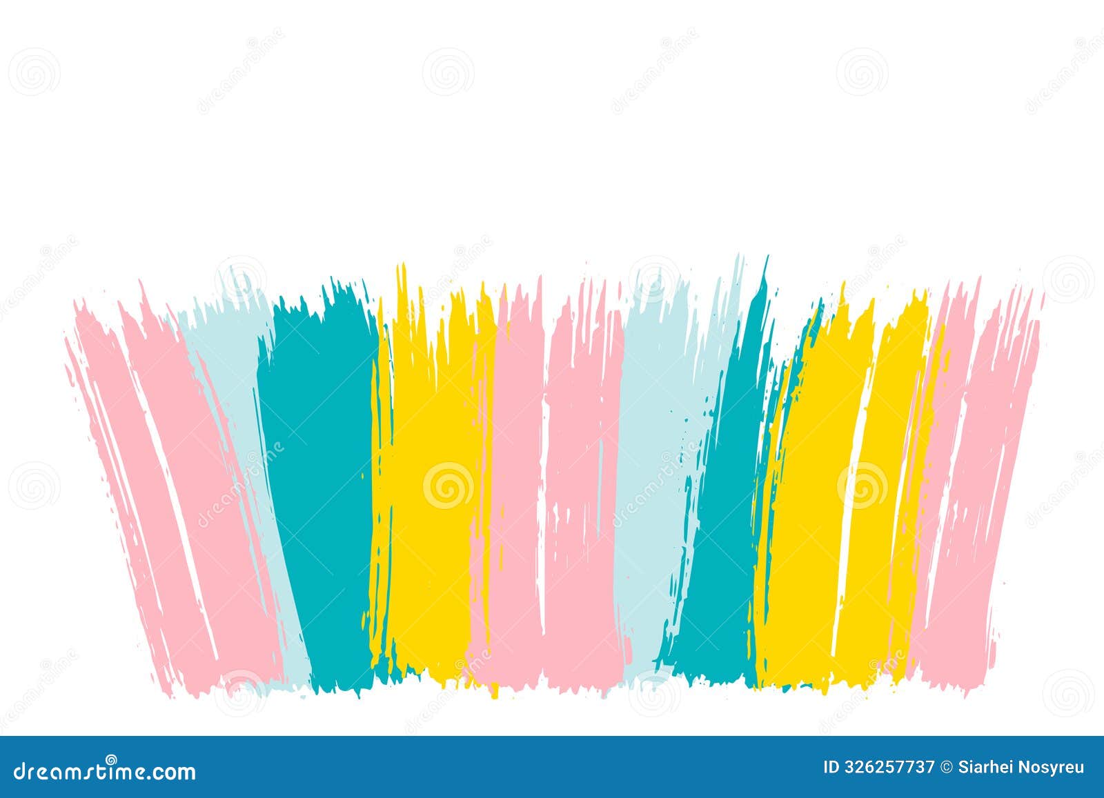 Art Frame with Brush Paint Stroke in Pastel Colors. Vector Illustration ...