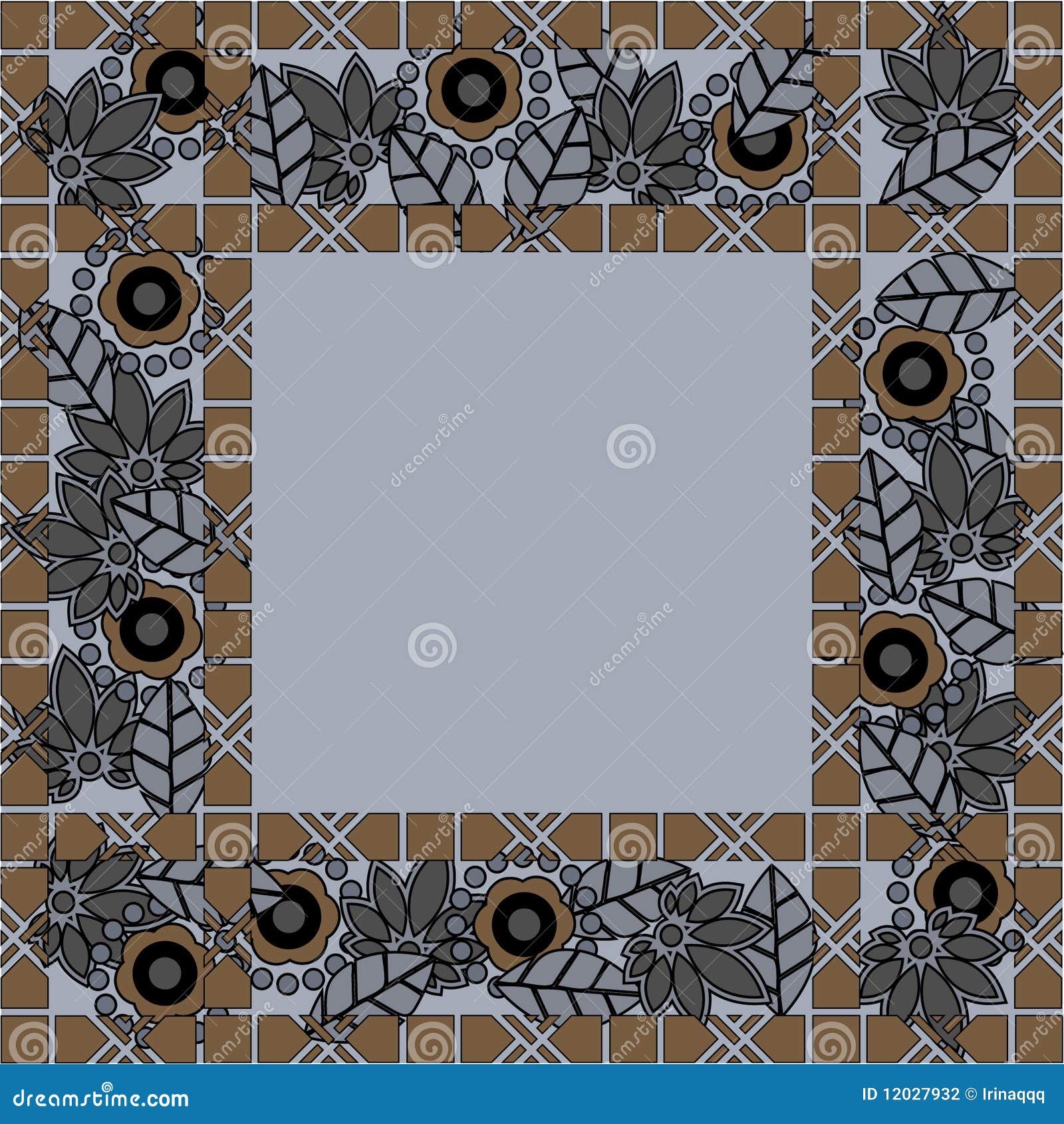 Art Frame Floral Background Stock Illustration - Illustration of ...