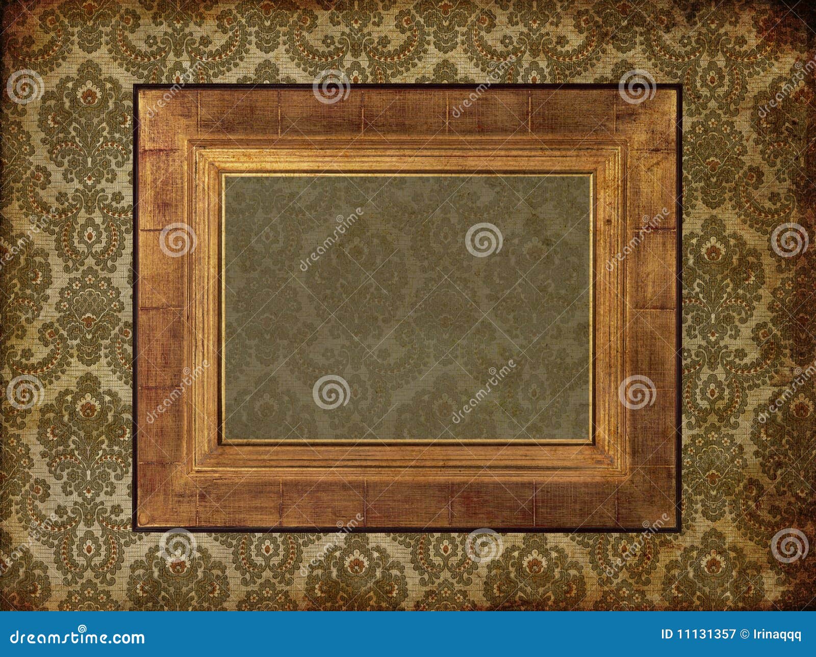 Art frame on pattern paper stock illustration. Illustration of retro ...