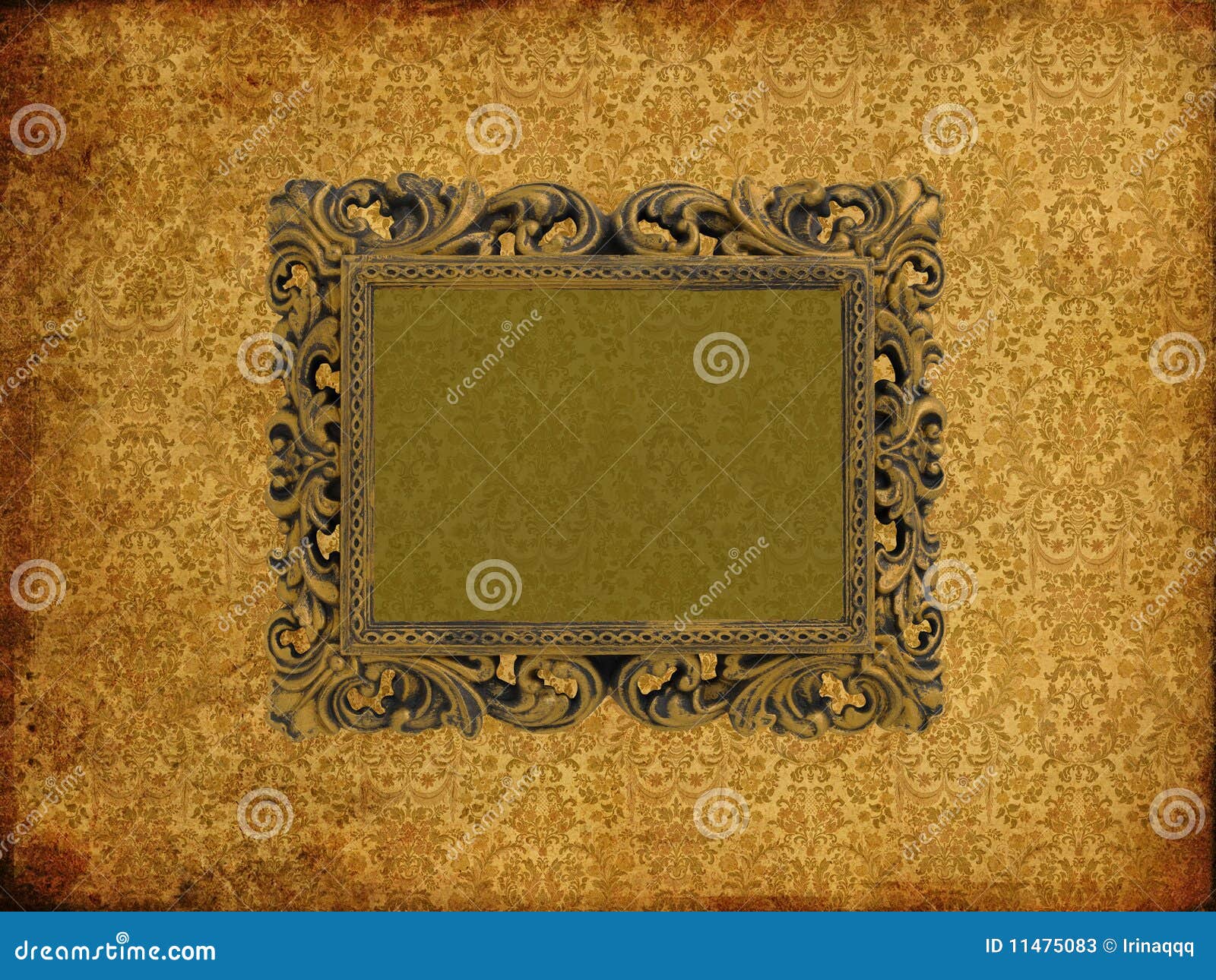 Art frame on pattern paper stock illustration. Illustration of pattern ...
