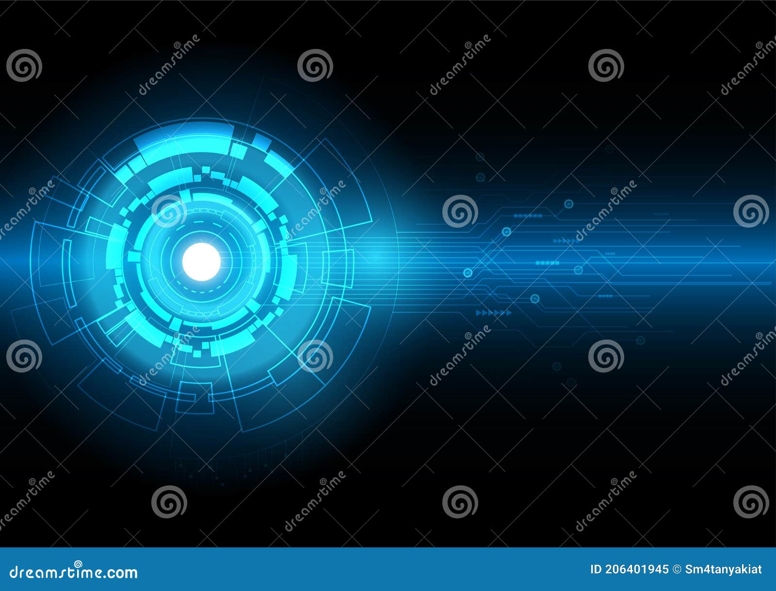 Transfer Data from Circle Hub To User Stock Vector - Illustration of ...