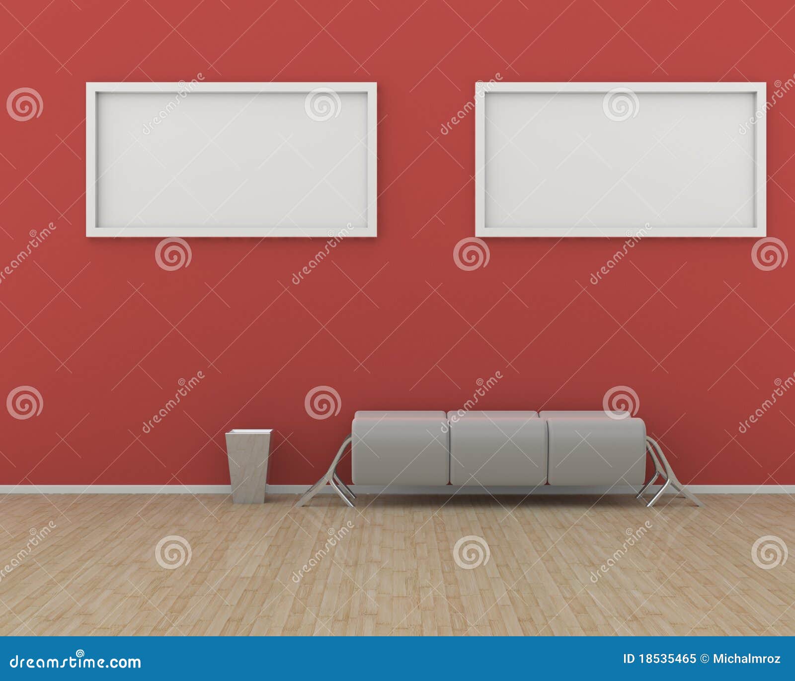 Art gallery, 2 frames stock illustration. Illustration of room - 18535465