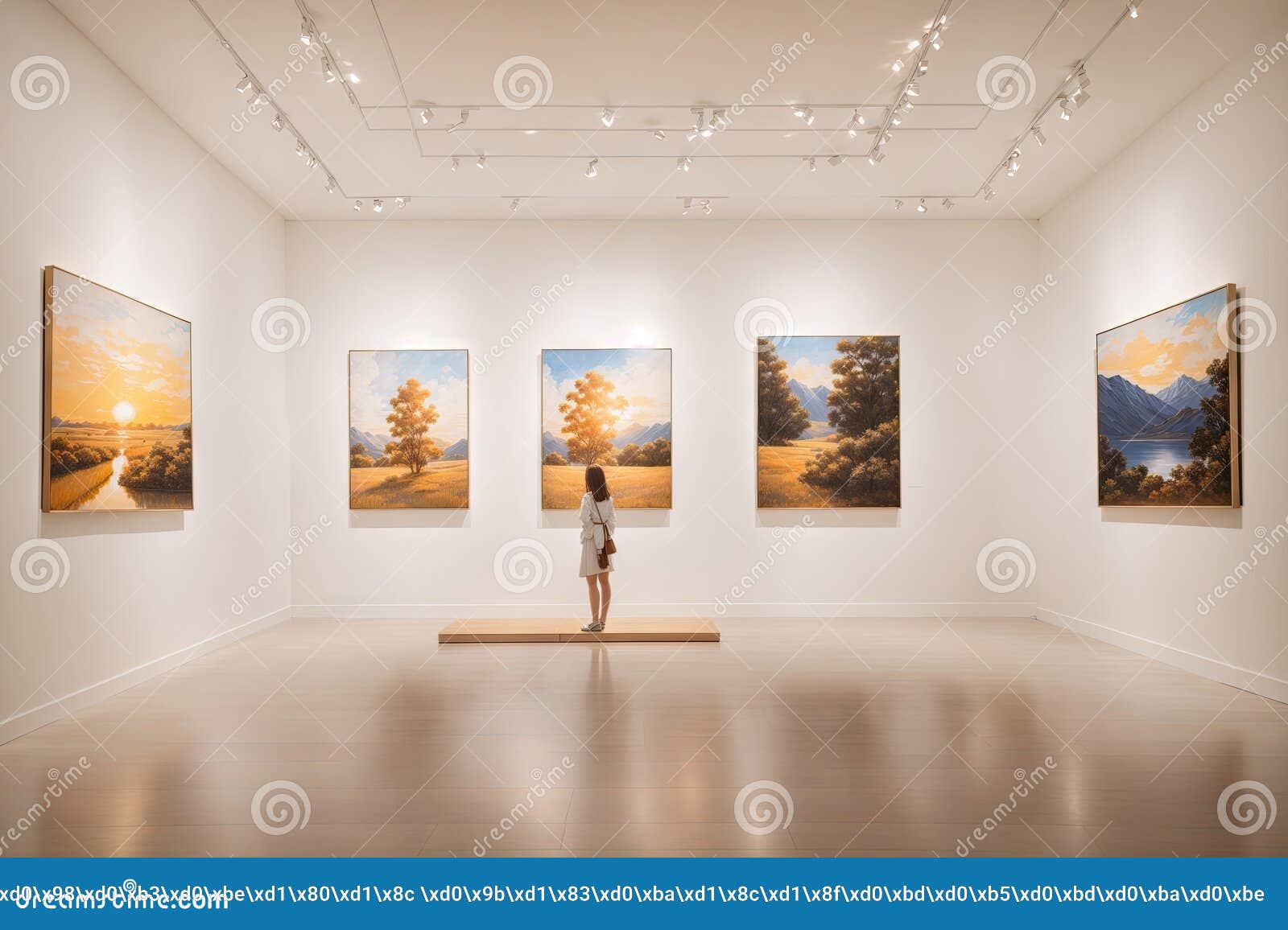 An Art Gallery with Beautiful Paintings Display. Ai Generative Stock ...