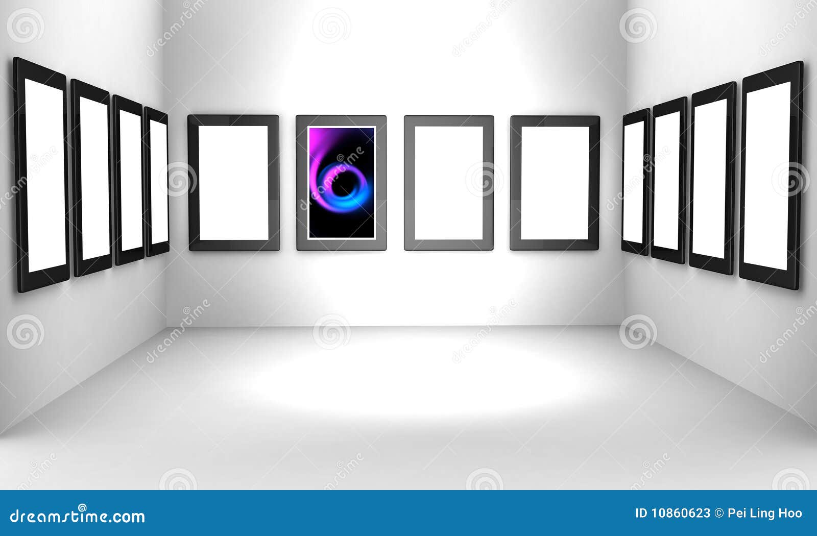 Art Gallery Exhibition Hall Concept Stock Illustration - Illustration ...