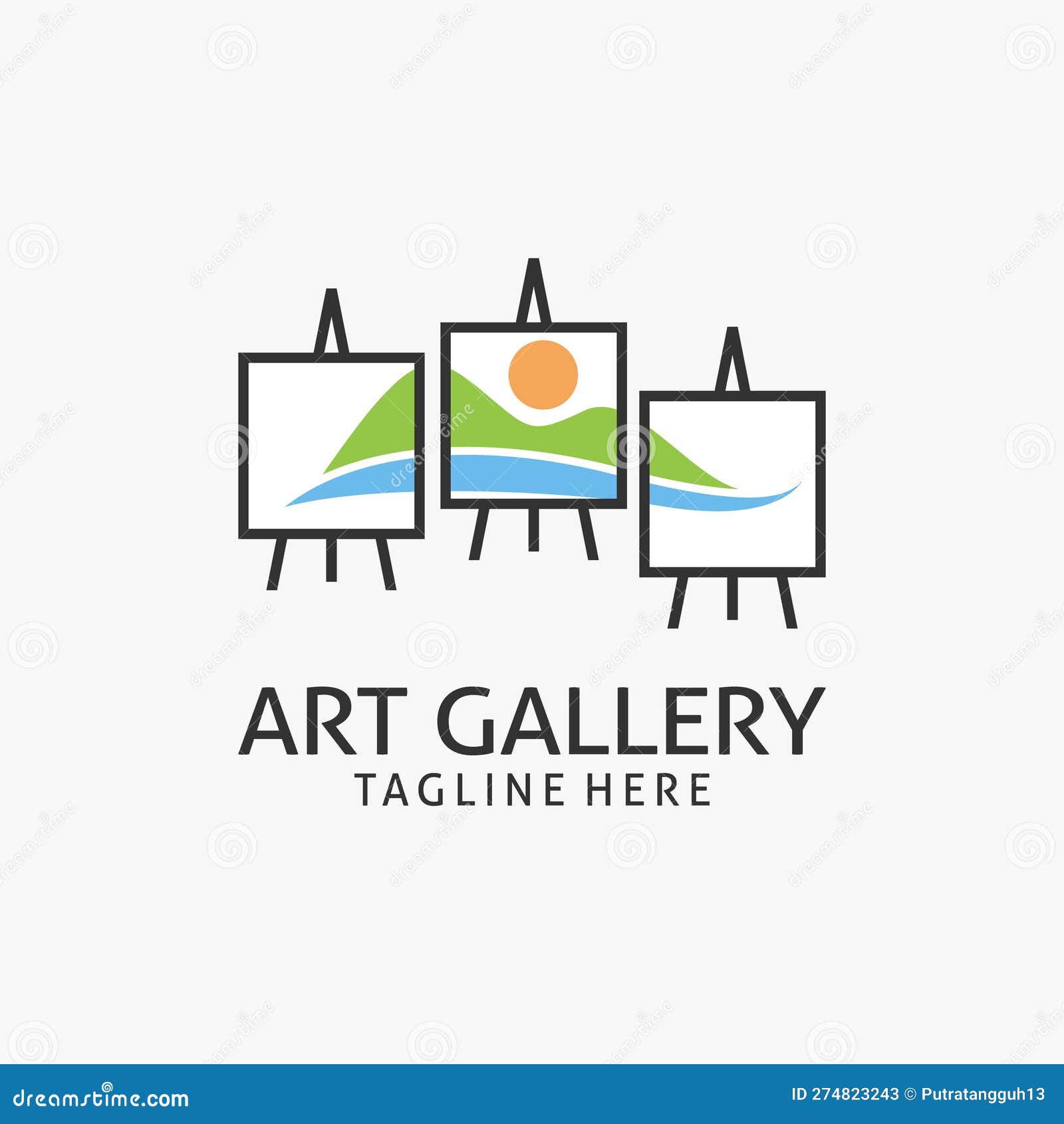 Art gallery logo design stock vector. Illustration of icon - 274823243