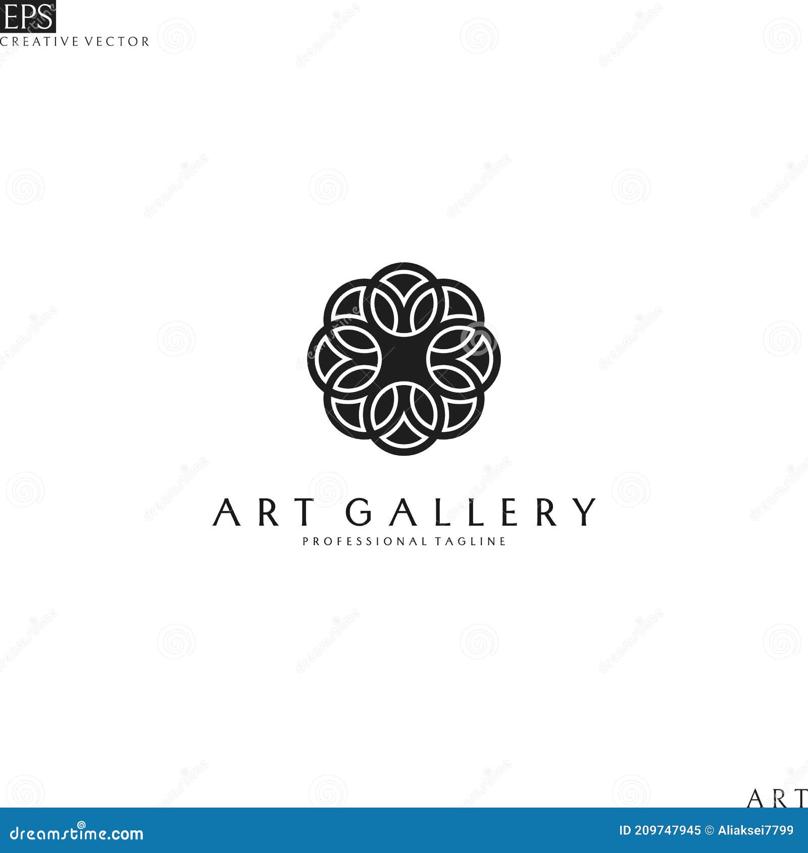Art gallery. Logo template stock vector. Illustration of style - 209747945