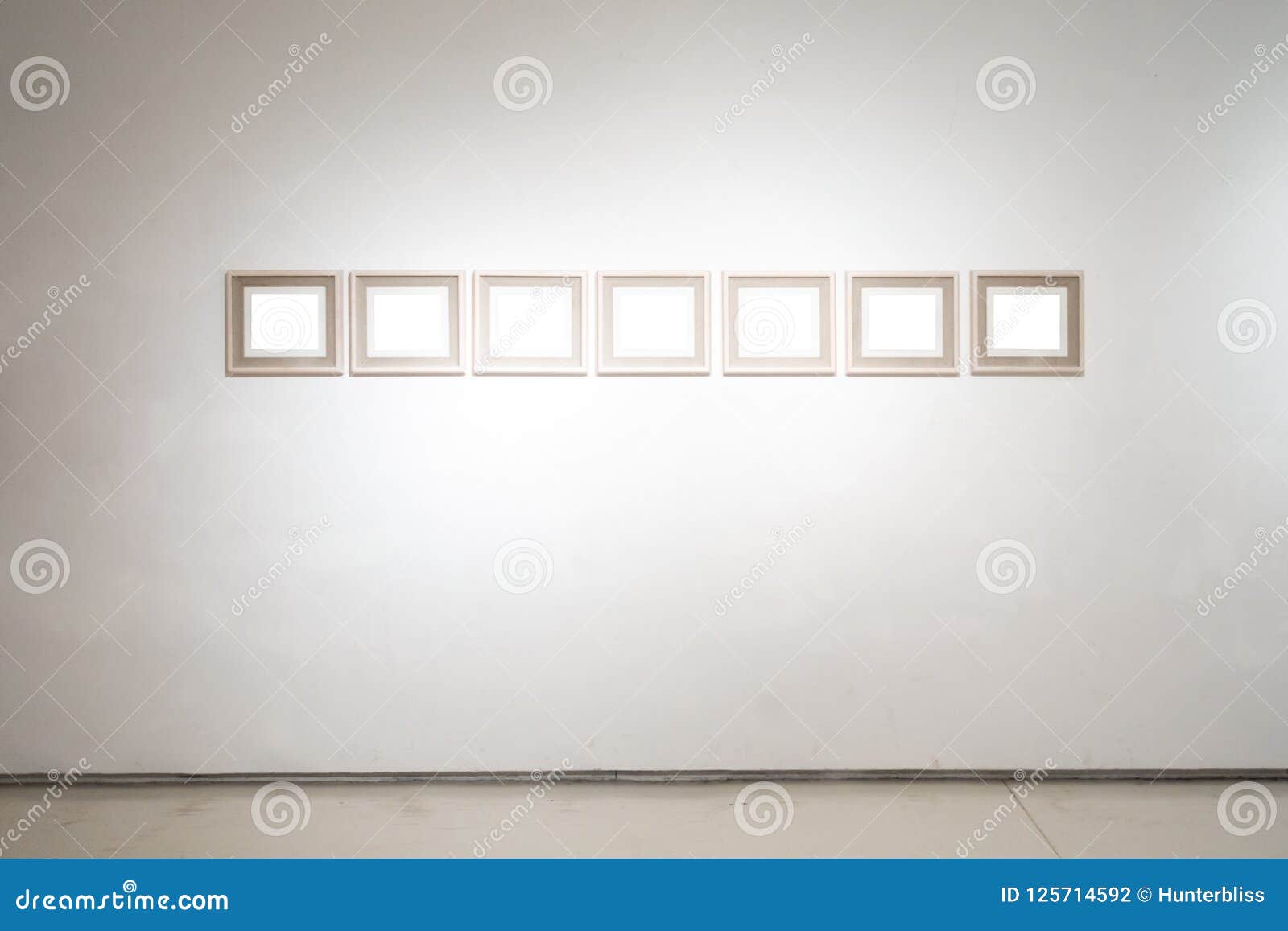 Art Gallery Museum Blank Frame Exhibition White Clipping Path is Stock ...
