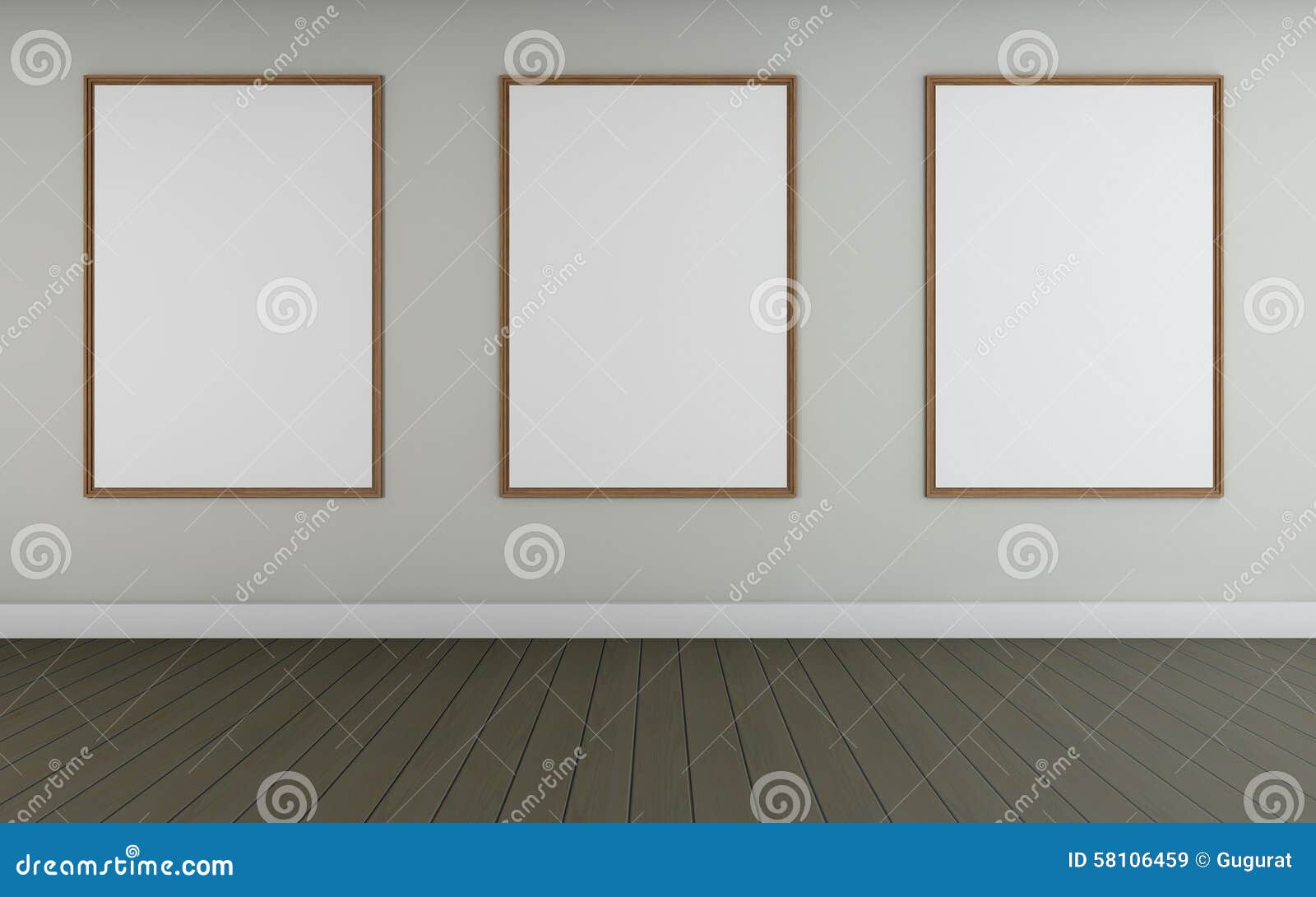 Art Gallery Perspective Two Point and Three Picture Frame Monocom Stock ...
