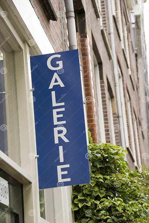 Art gallery sign stock photo. Image of amsterdam, galerie - 19488536