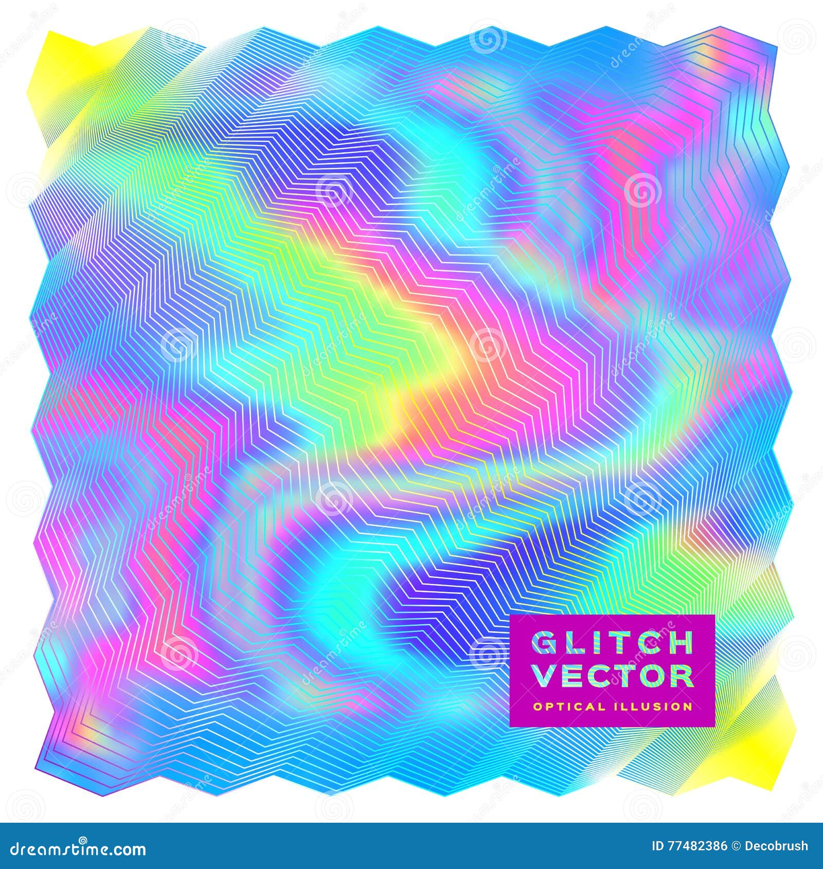 Art Glitch Vector Background, Iridescent Print, Holographic Creative ...
