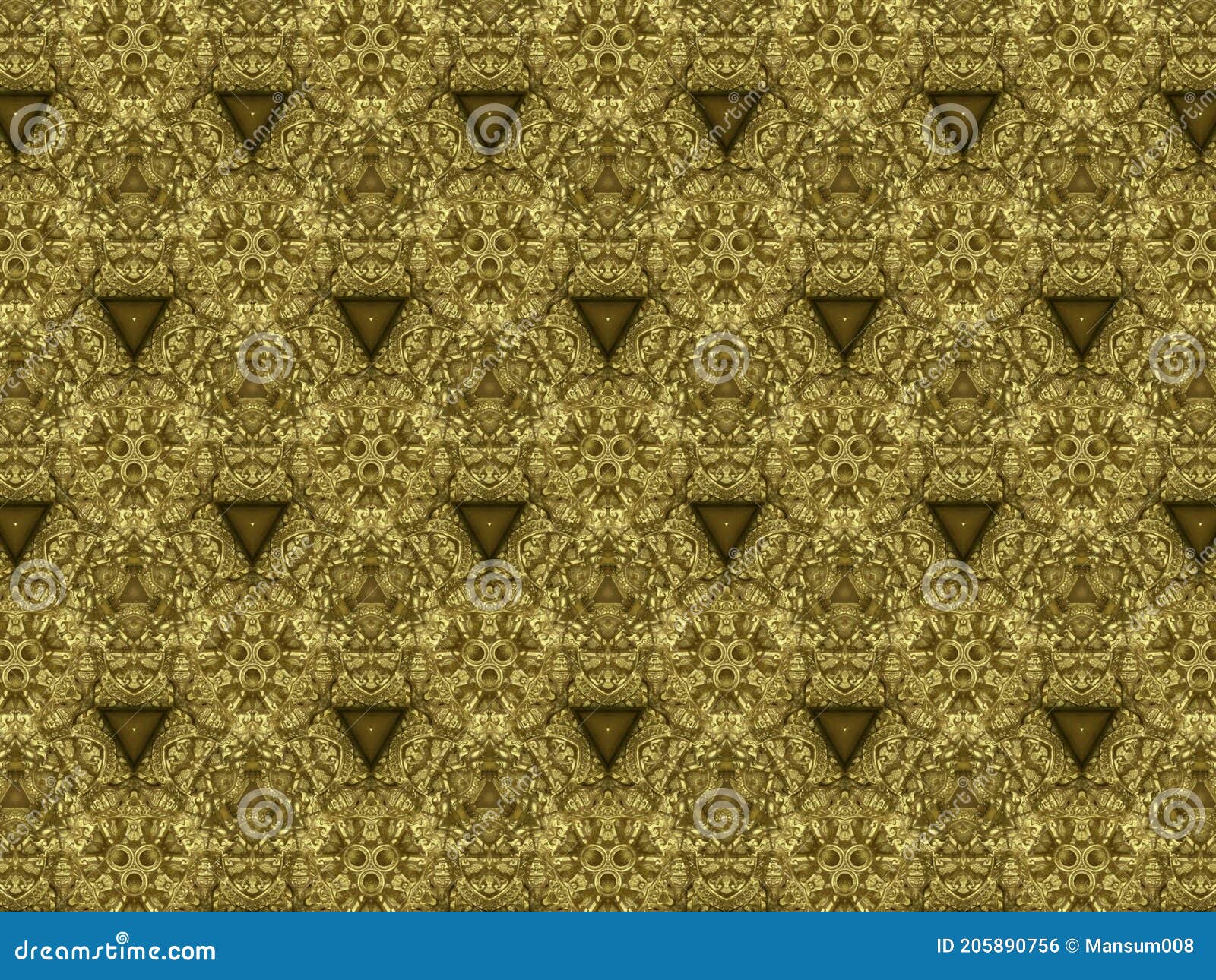 Gold Color Pattern Background Stock Illustration - Illustration of ...