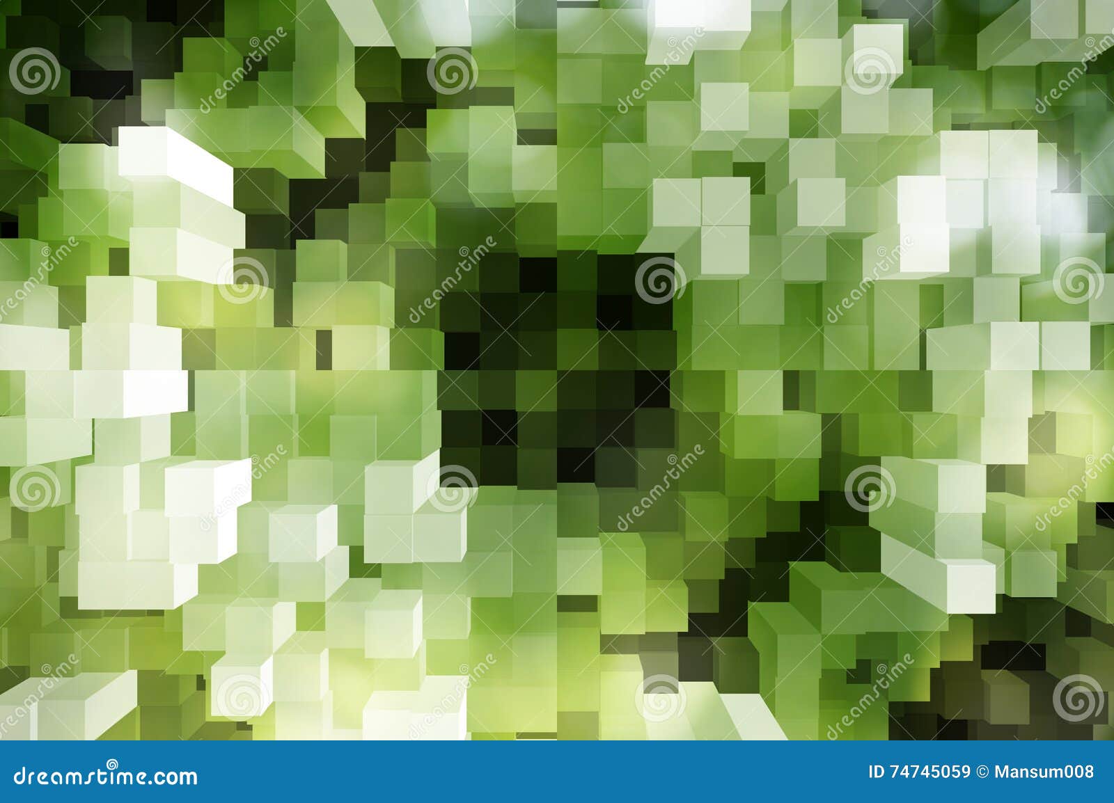 Art Green Blocks Abstract Pattern Background Stock Illustration ...
