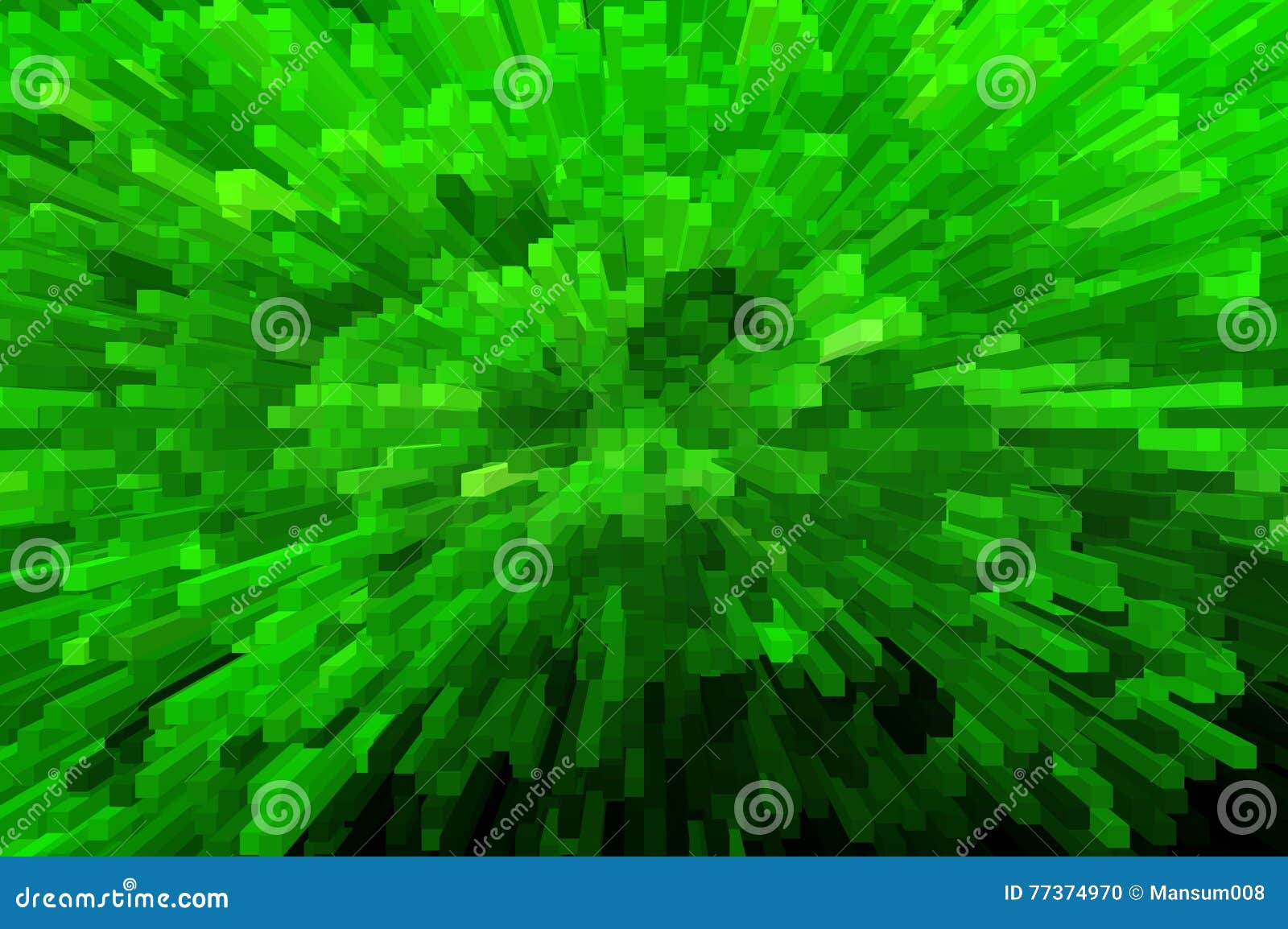 Art Green Blocks Abstract Pattern Background Stock Illustration ...