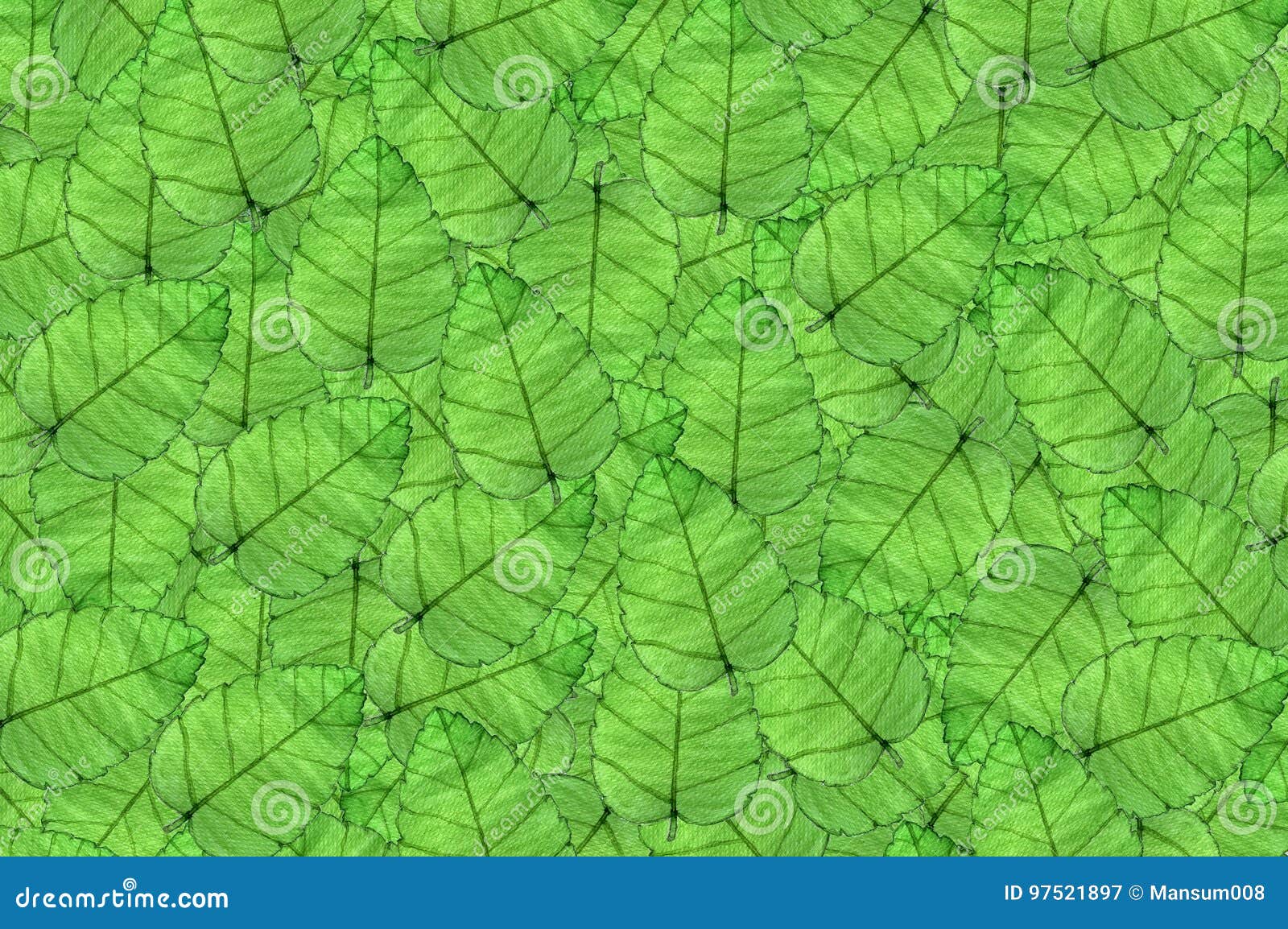 Art Green Leaf Pattern Background Stock Illustration - Illustration of ...