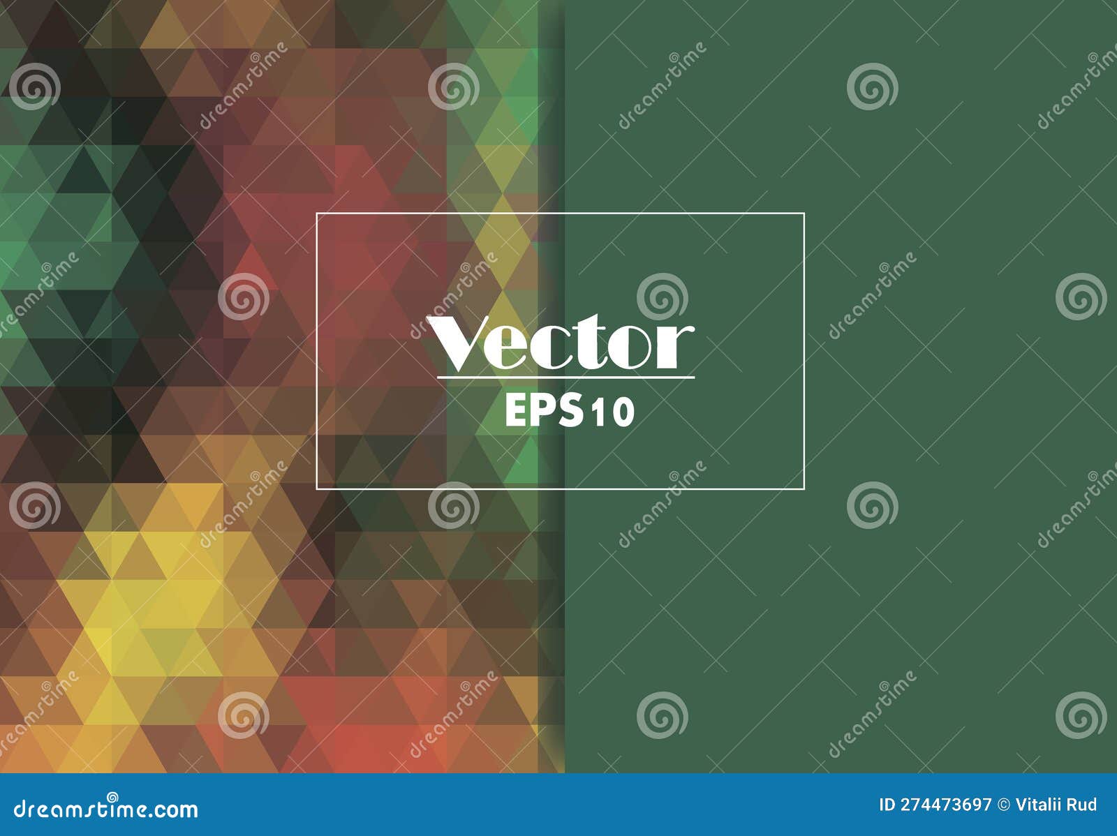 Art Green Red Yellow Triangles Abstract Image Digital Vector Background ...