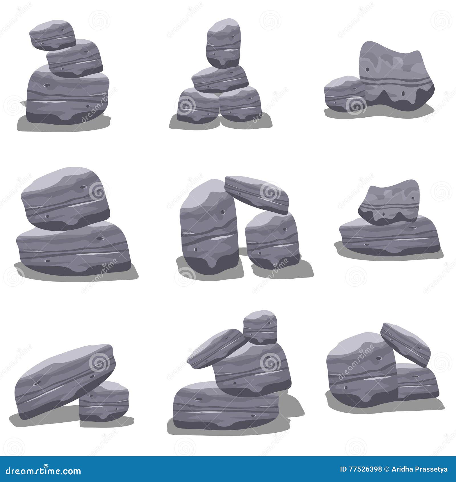 Art Gris De Vecteur De Style De Roche Illustration de Vecteur ...