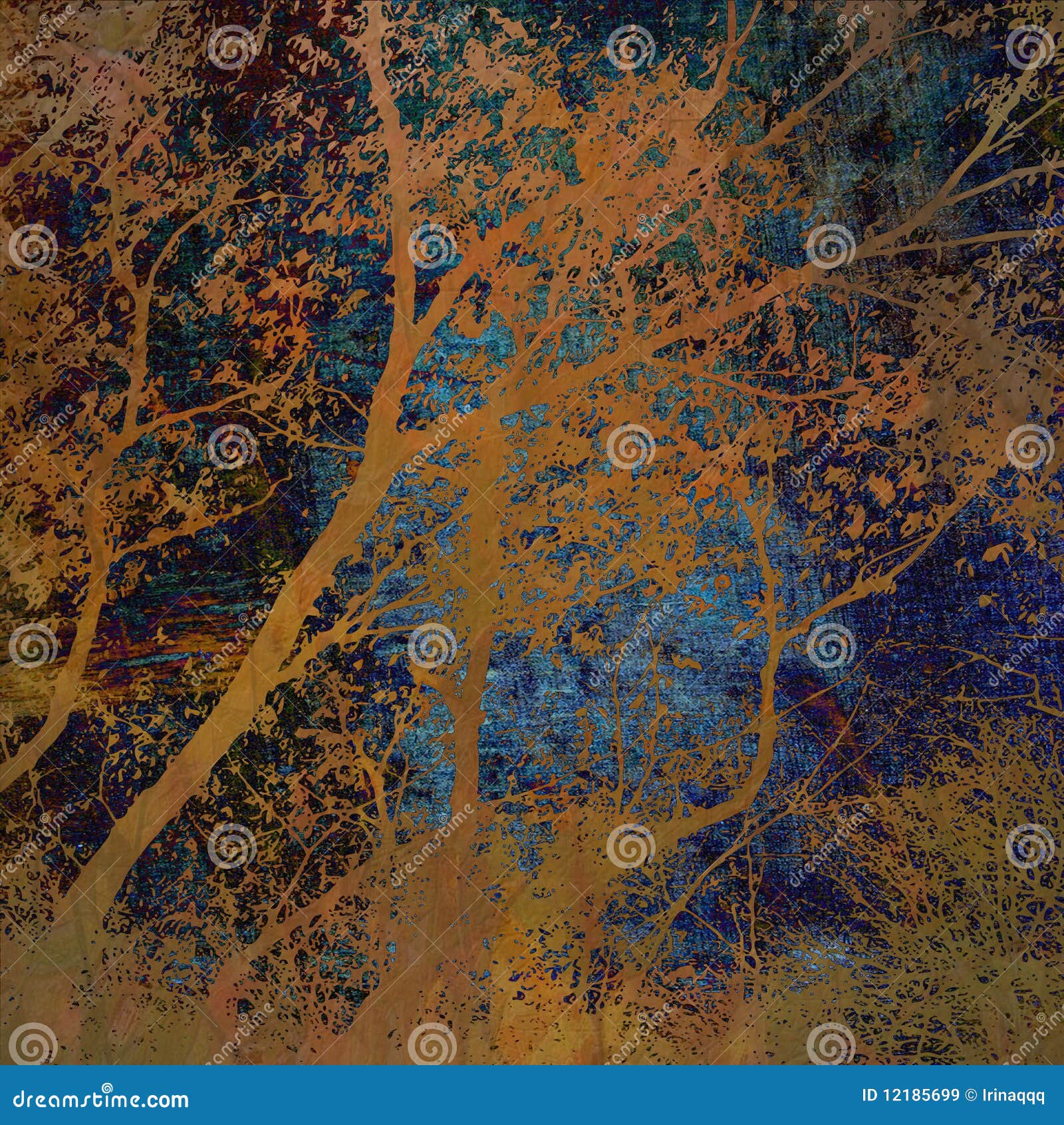 Art Grunge Forest Background Stock Illustration - Illustration of ...