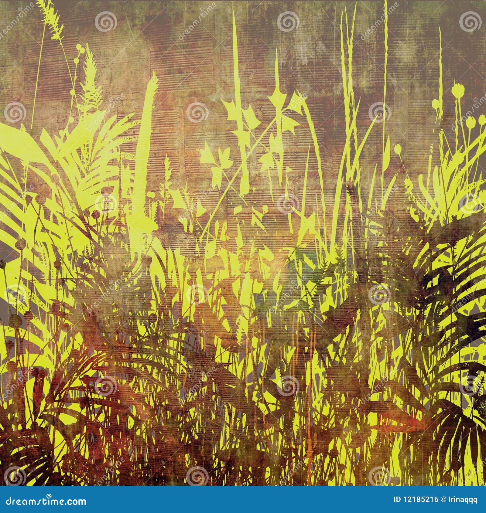 Grunge Grass And Feather Vector Pattern Background | CartoonDealer.com ...