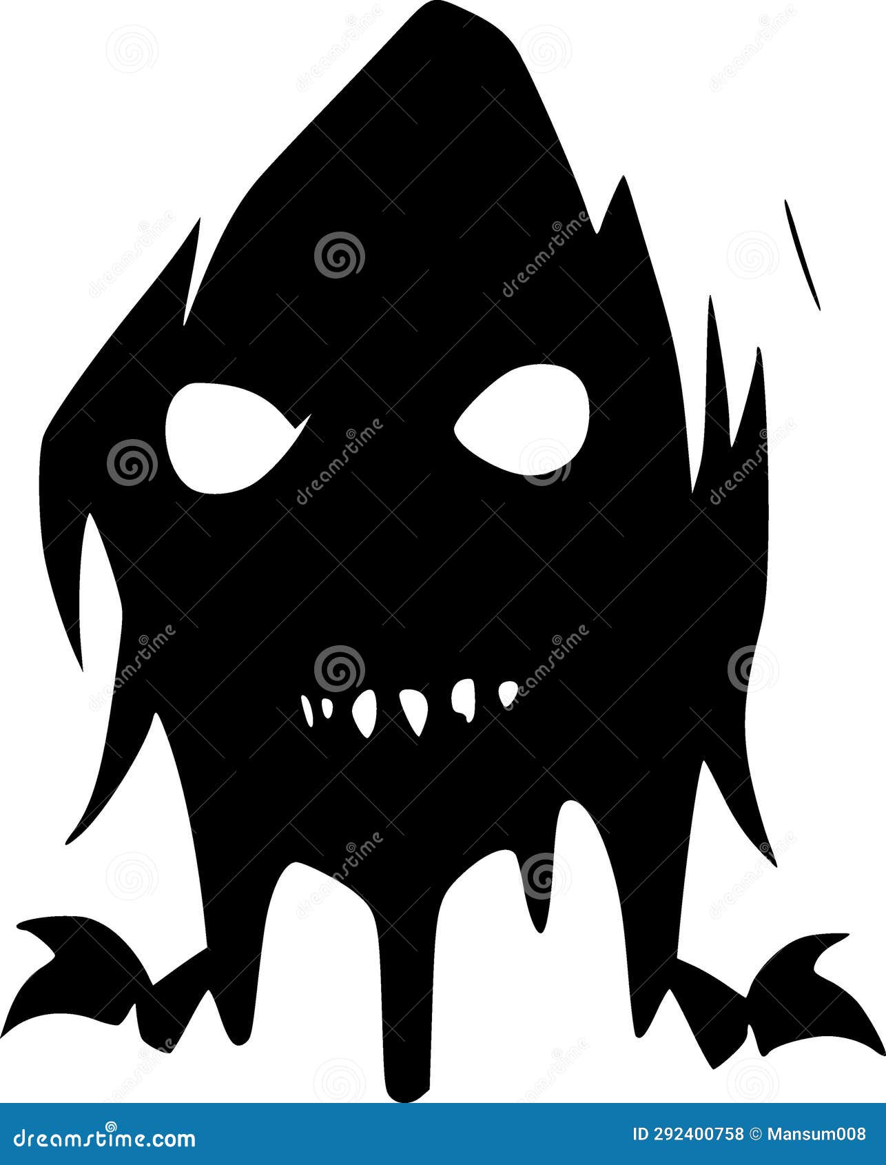 Halloween scary ghost icon stock illustration. Illustration of design ...