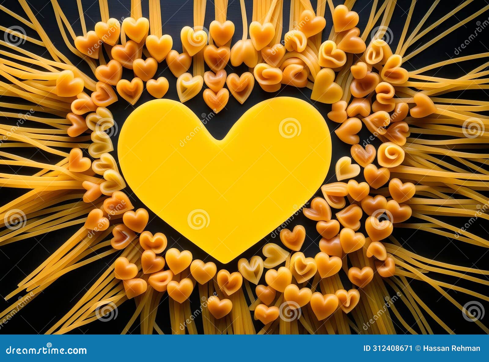 The Art of Heart-Shaped Spaghetti Stock Illustration - Illustration of ...