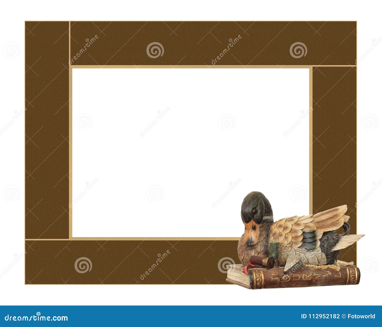 Art Hunter Frame with the Duck Stock Photo - Image of decorate, glue ...