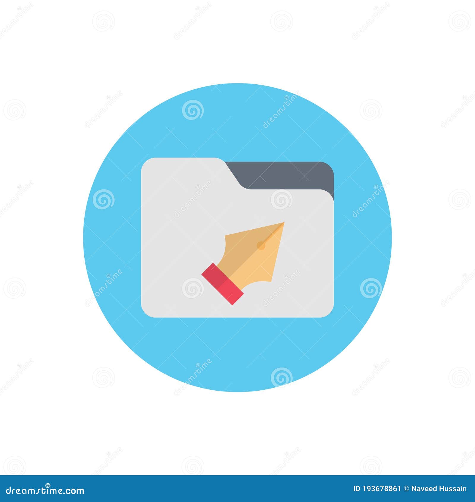 Art flat color icon stock vector. Illustration of file - 193678861